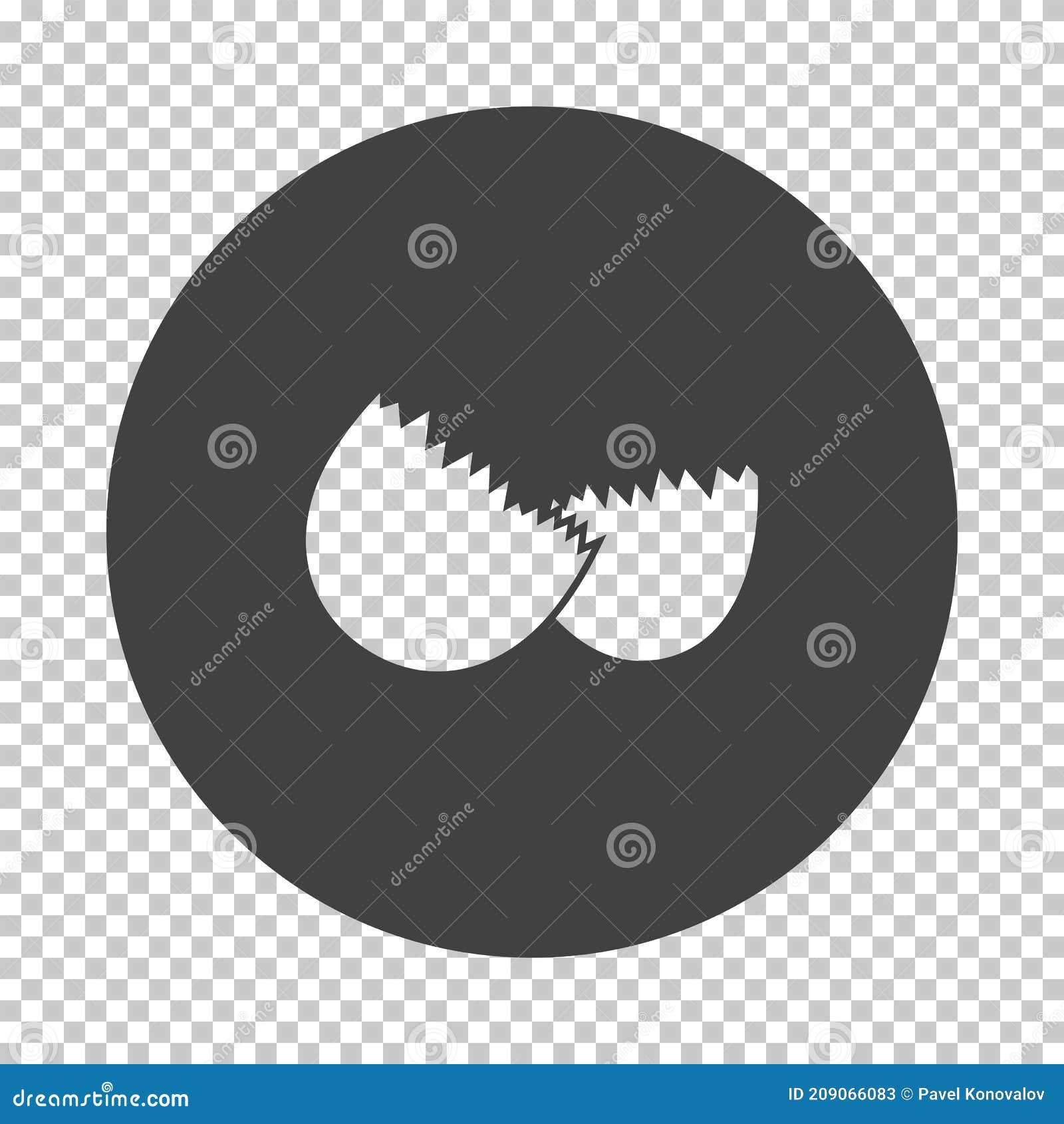 Empty Egg Shell Icon stock vector. Illustration of young - 209066083