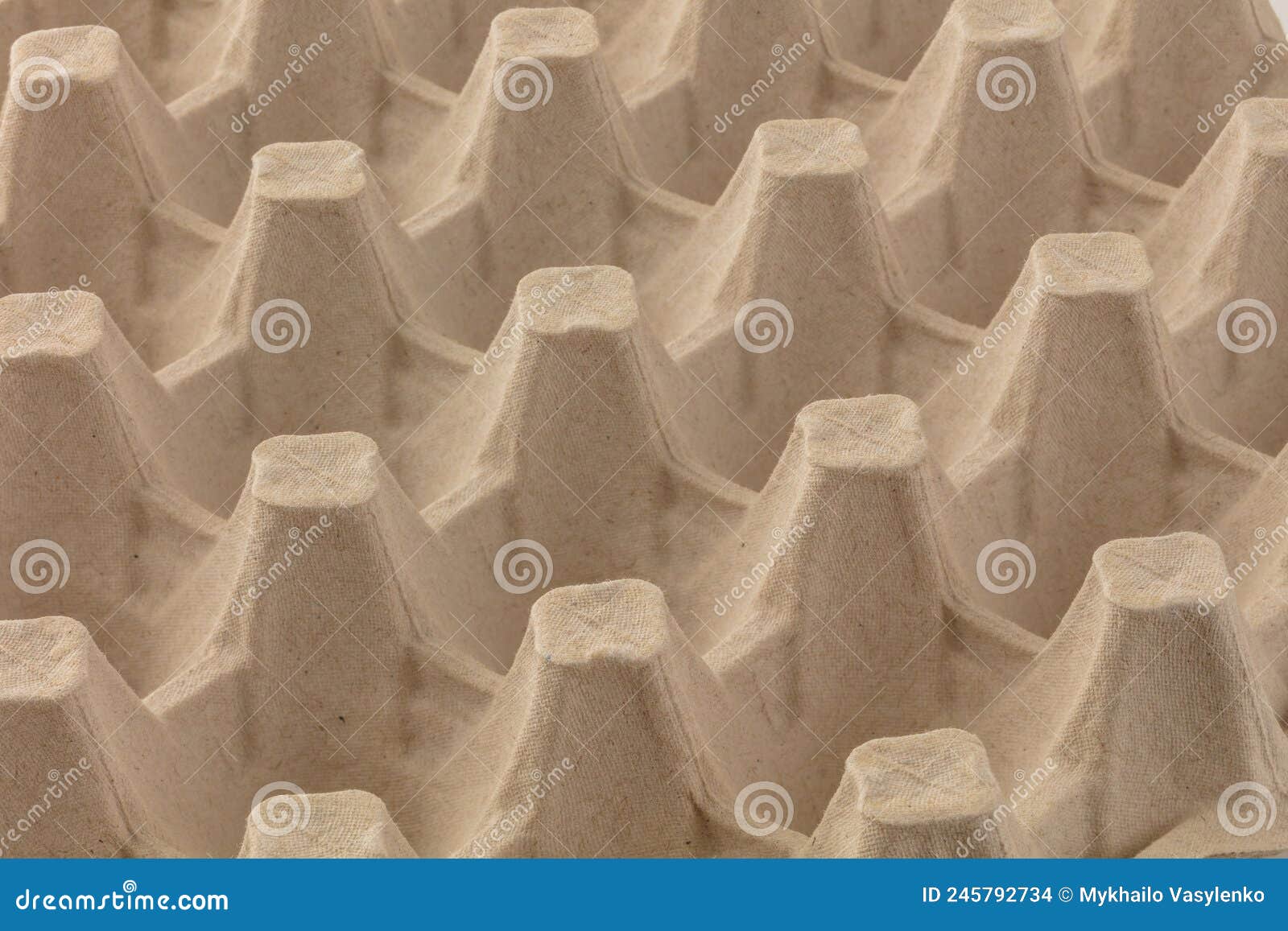 Empty Egg Tray. Front View from Above Stock Photo - Image of paperboard ...
