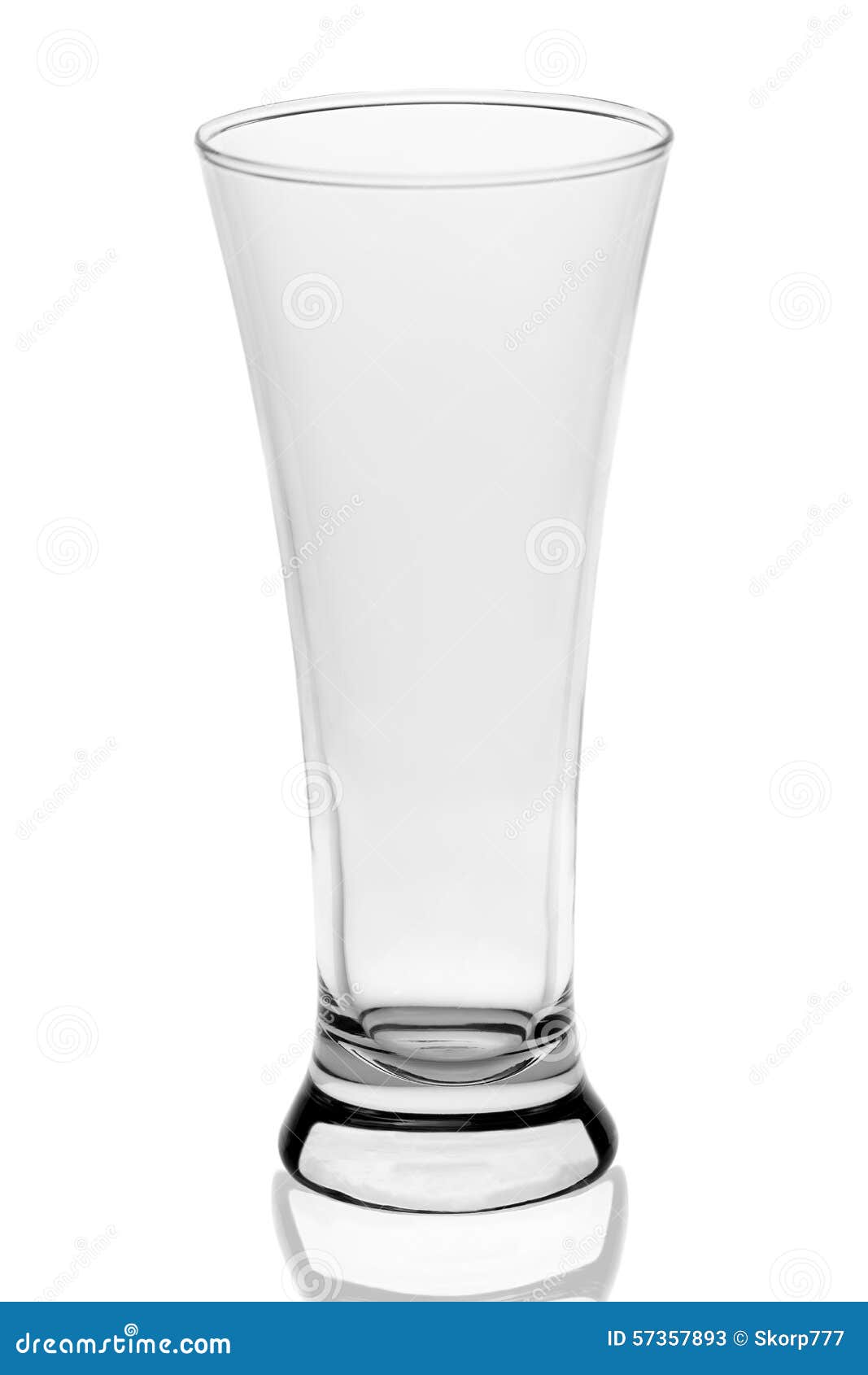 Empty Elegant Tall Glass with Reflection Stock Image - Image of fresh ...