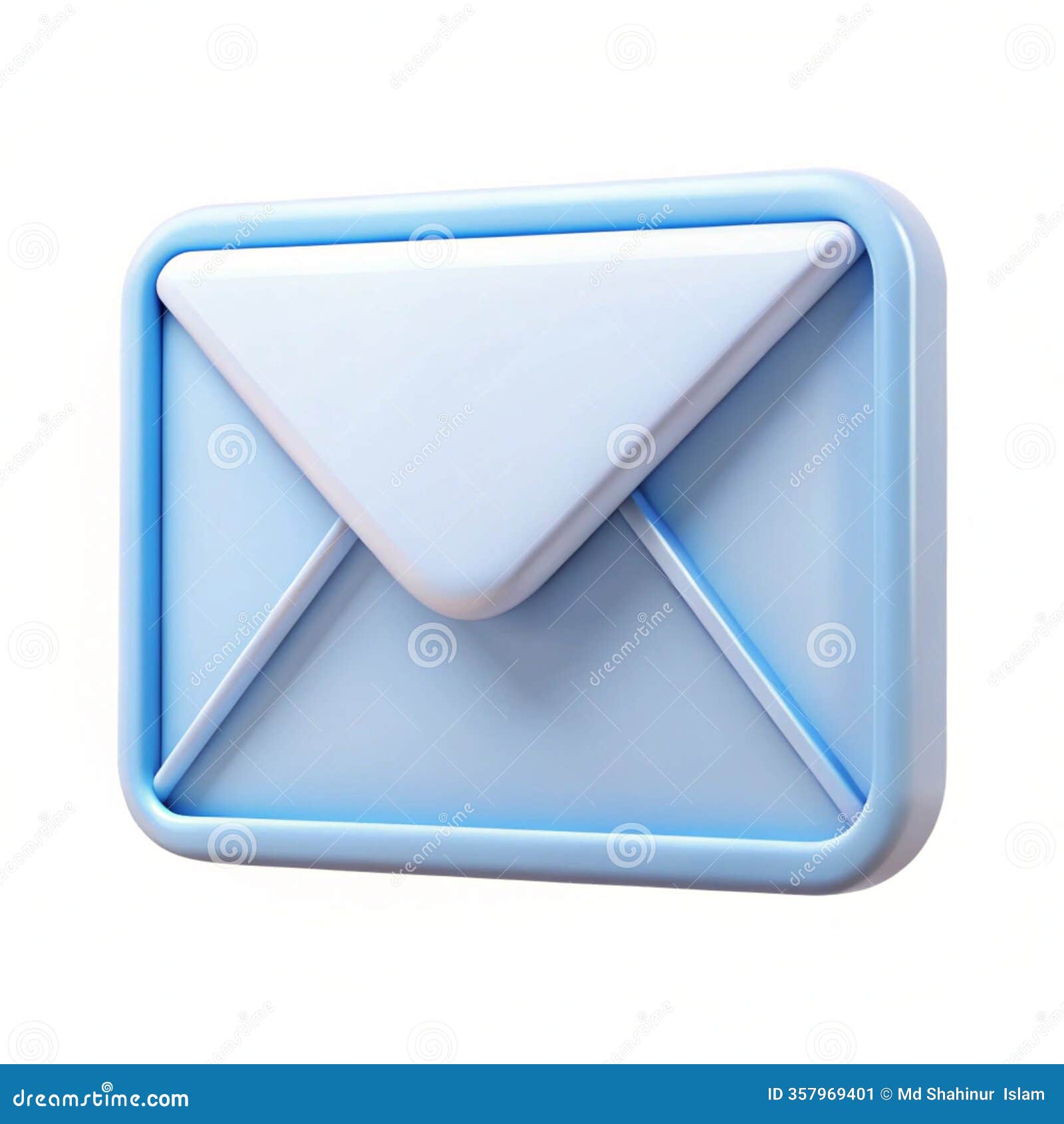Empty email 3D icon stock illustration. Illustration of online - 357969401
