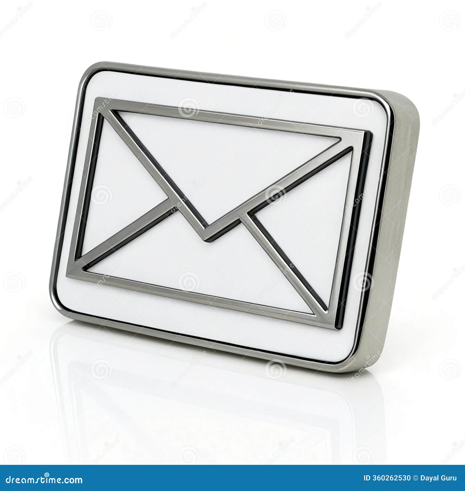 Empty Email Isolated on White Background Stock Illustration ...