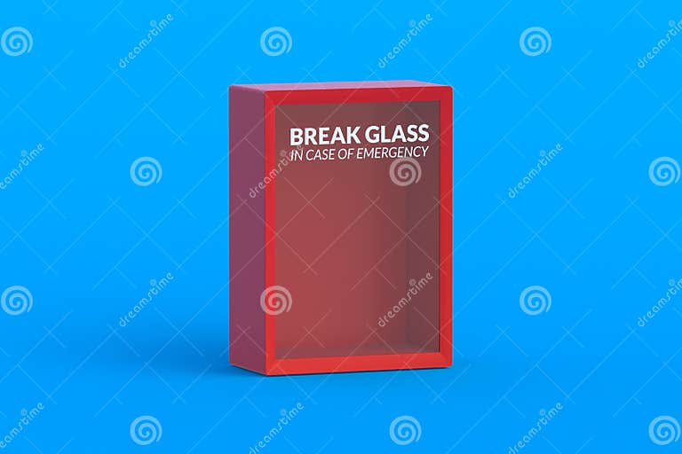 Empty Emergency Box with Breakable Glass Stock Illustration ...