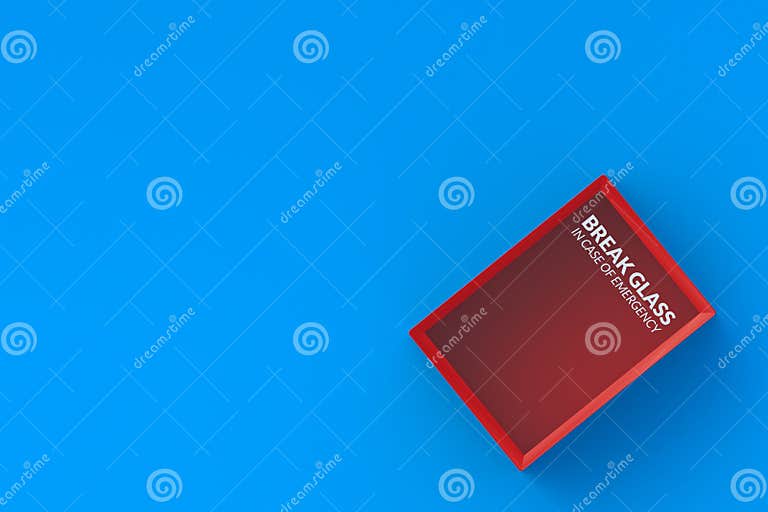 Empty Emergency Box with Breakable Glass Stock Illustration ...