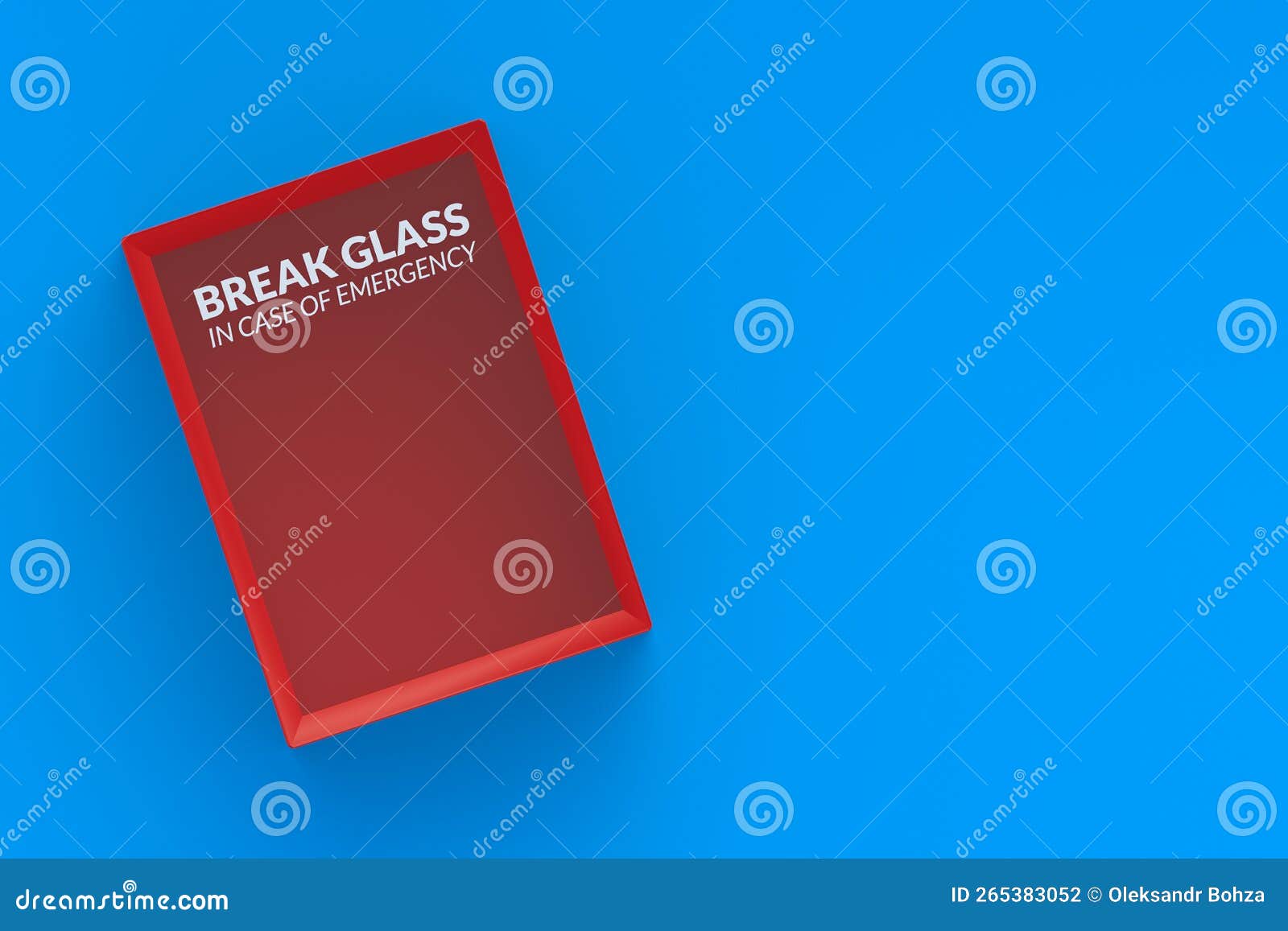 Empty Emergency Box with Breakable Glass. Space for Text Stock ...