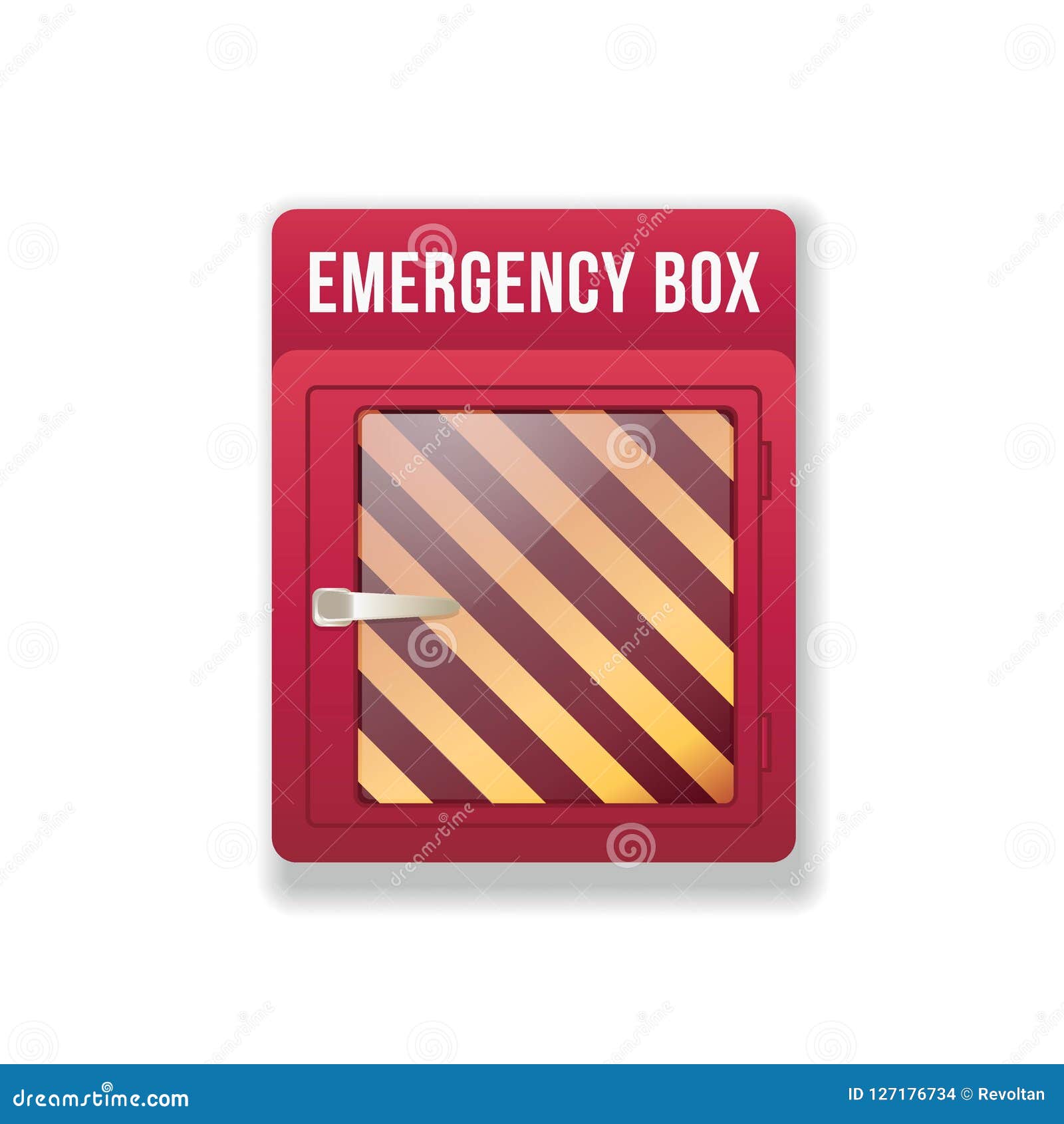 Empty Emergency Box. Red Box with Glass Front. Stock Vector ...