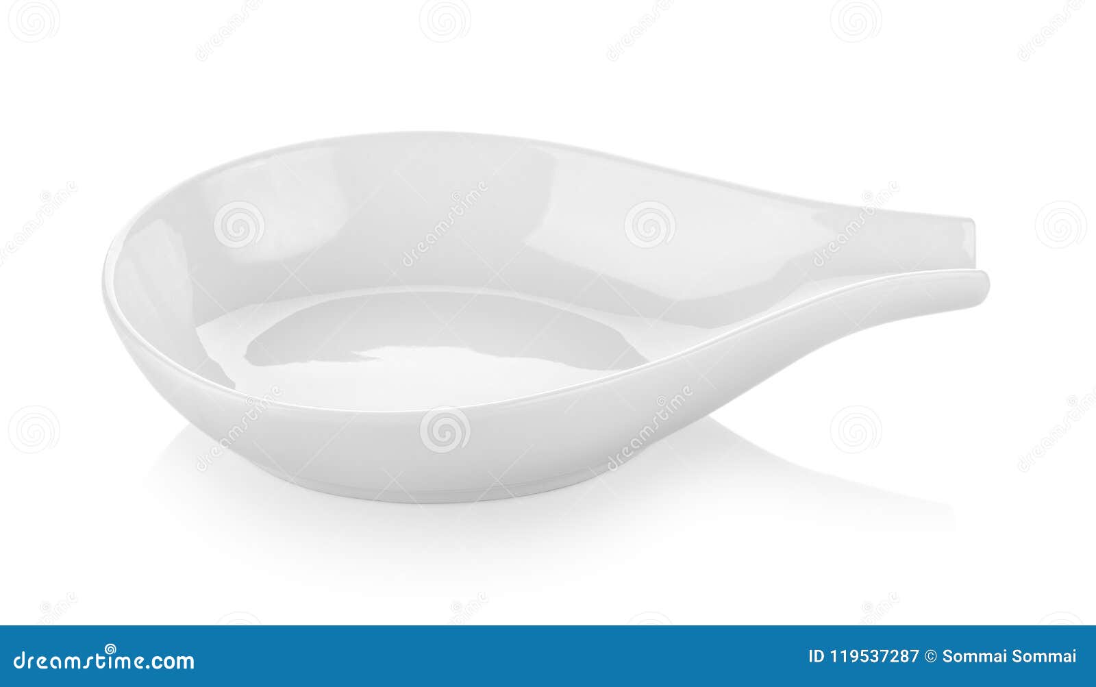 Empty Empty Small Ceramic Serving Dish for Food Isolated on Whit Stock ...