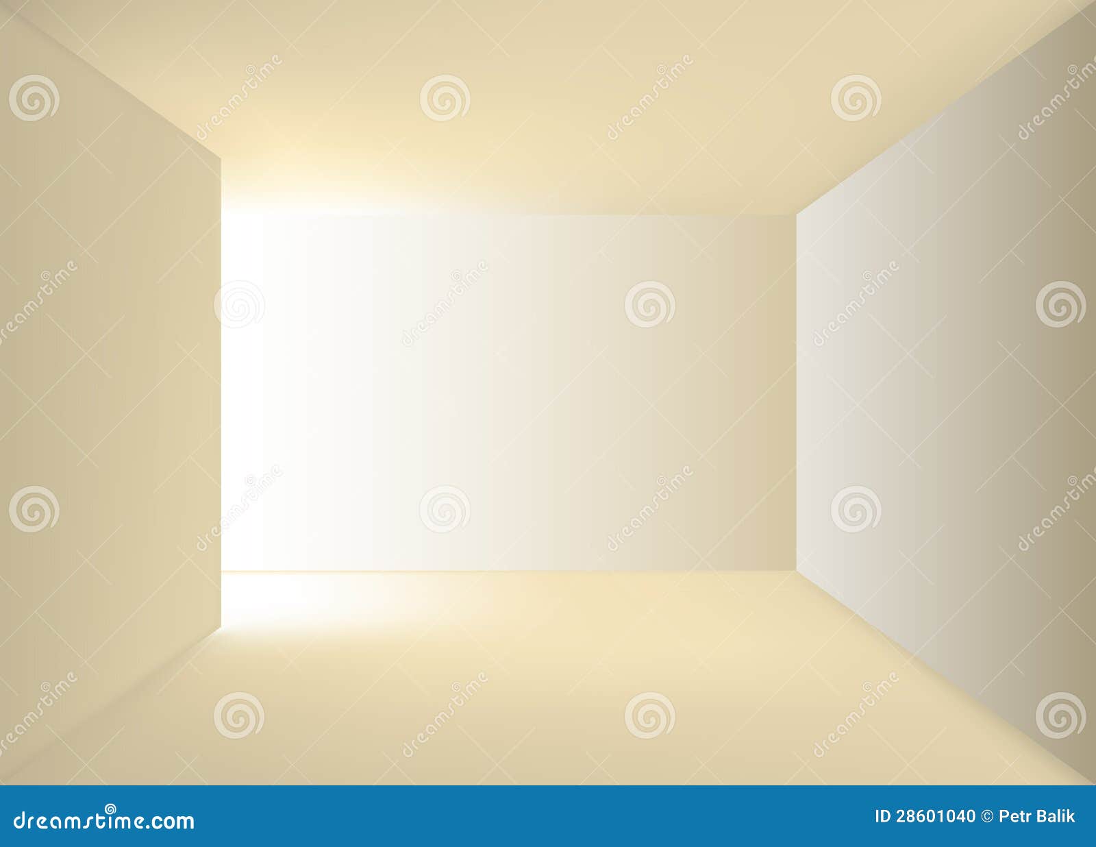 Empty end of corridor stock illustration. Illustration of inside - 28601040