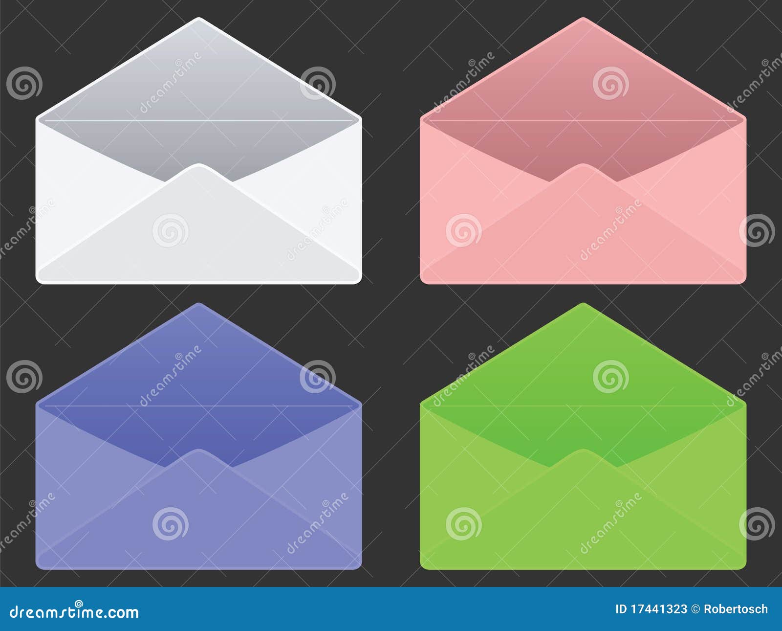 Empty envelopes stock vector. Illustration of note, object - 17441323