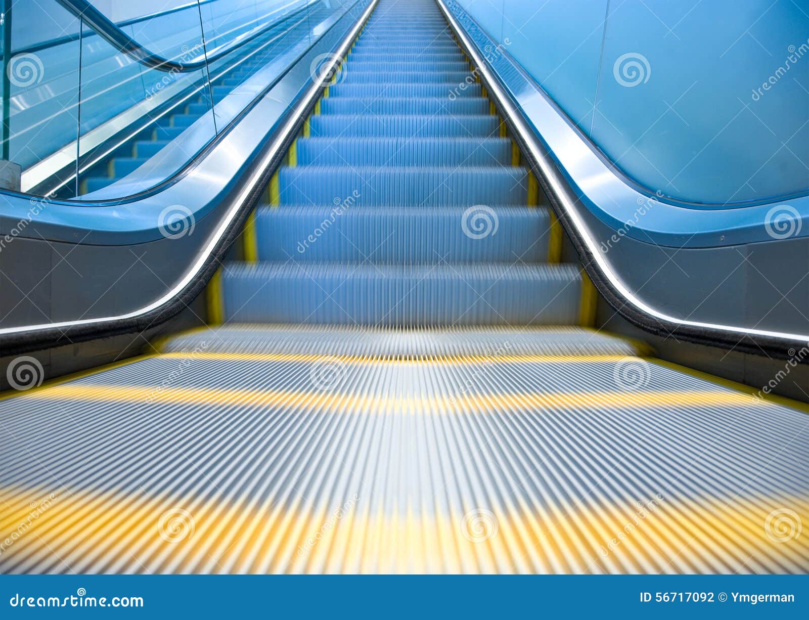 Empty escalator stock photo. Image of escalator, toned - 56717092