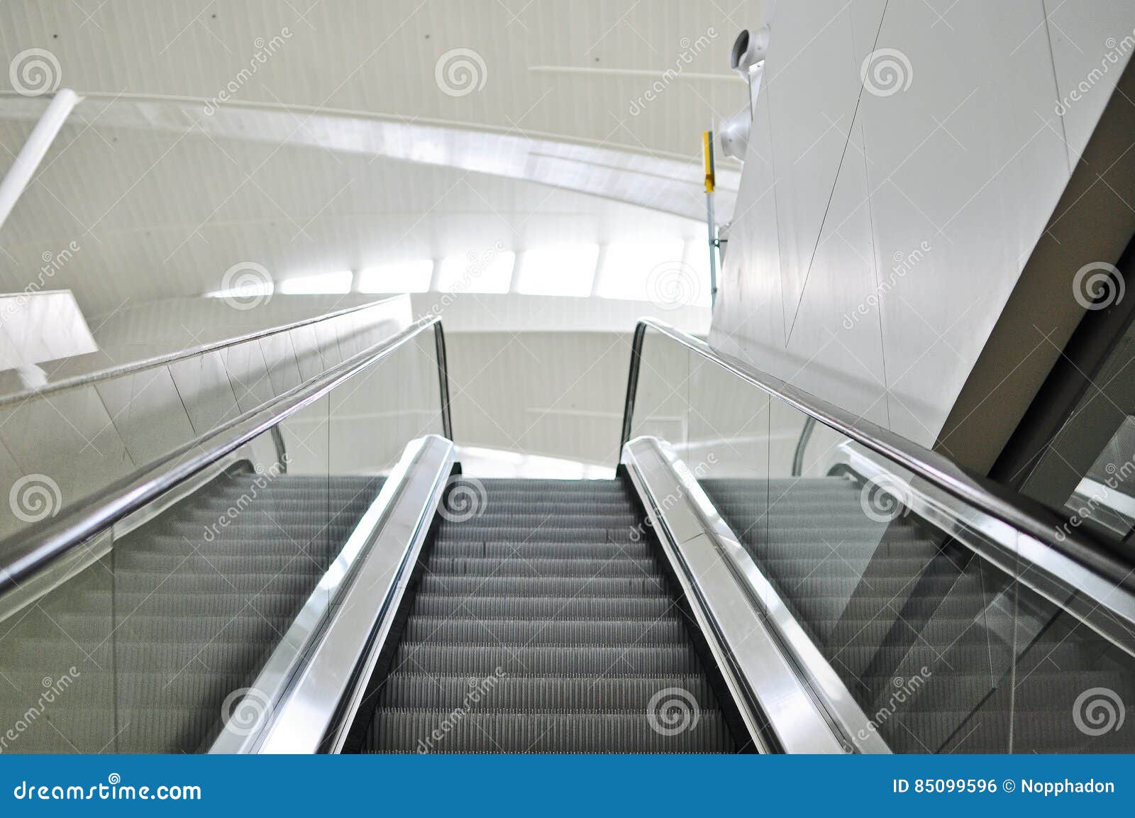 Empty Escalator Stairs in the Terminal Stock Photo - Image of climb ...