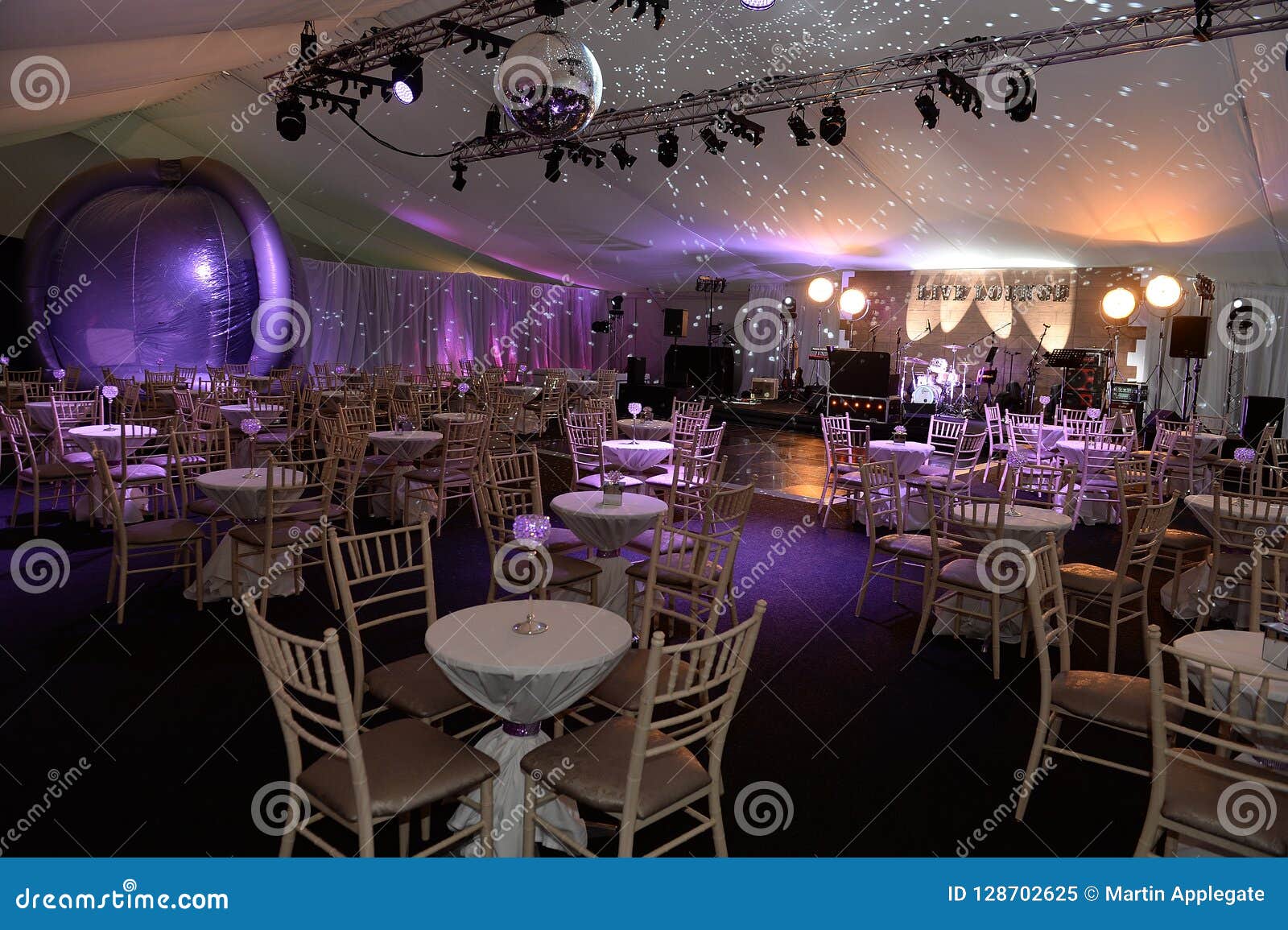 Empty event hall stock image. Image of spotlights, indoor - 128702625