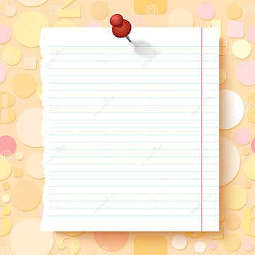 Empty Exercise Book Paper Sheet on Light Background Stock Vector ...