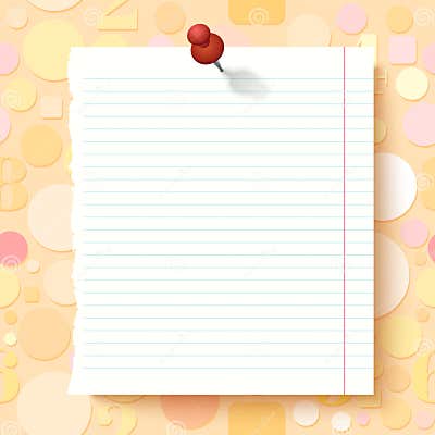 Empty Exercise Book Paper Sheet on Light Background Stock Vector ...