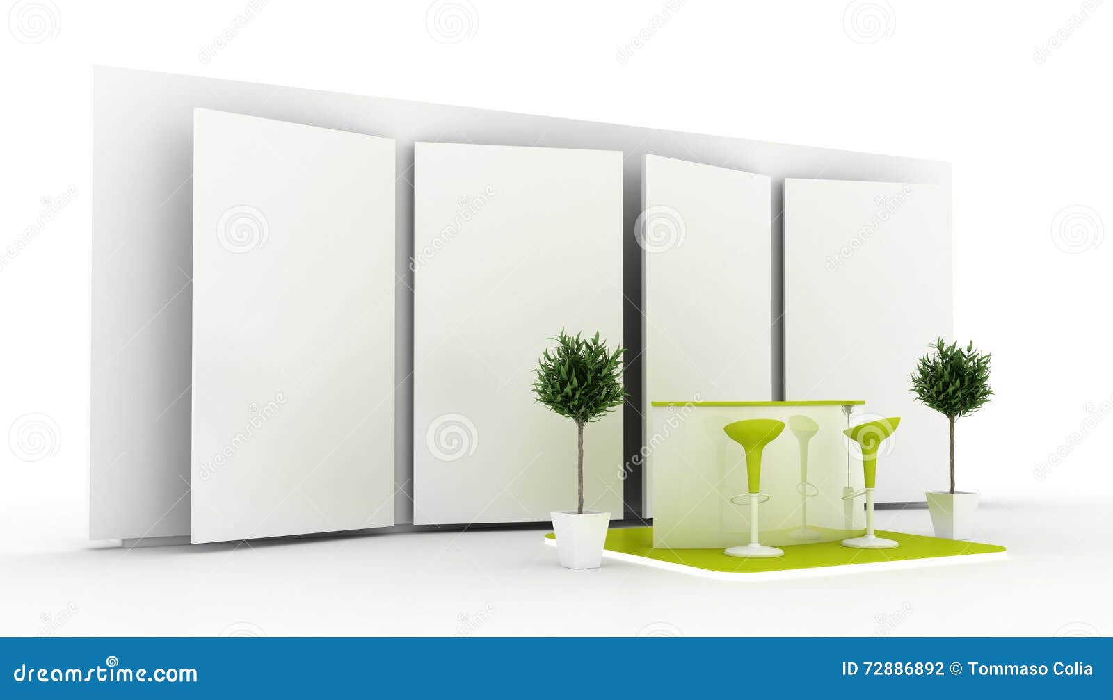 Empty Exhibition Booth, Copy Space Illustration Stock Illustration ...
