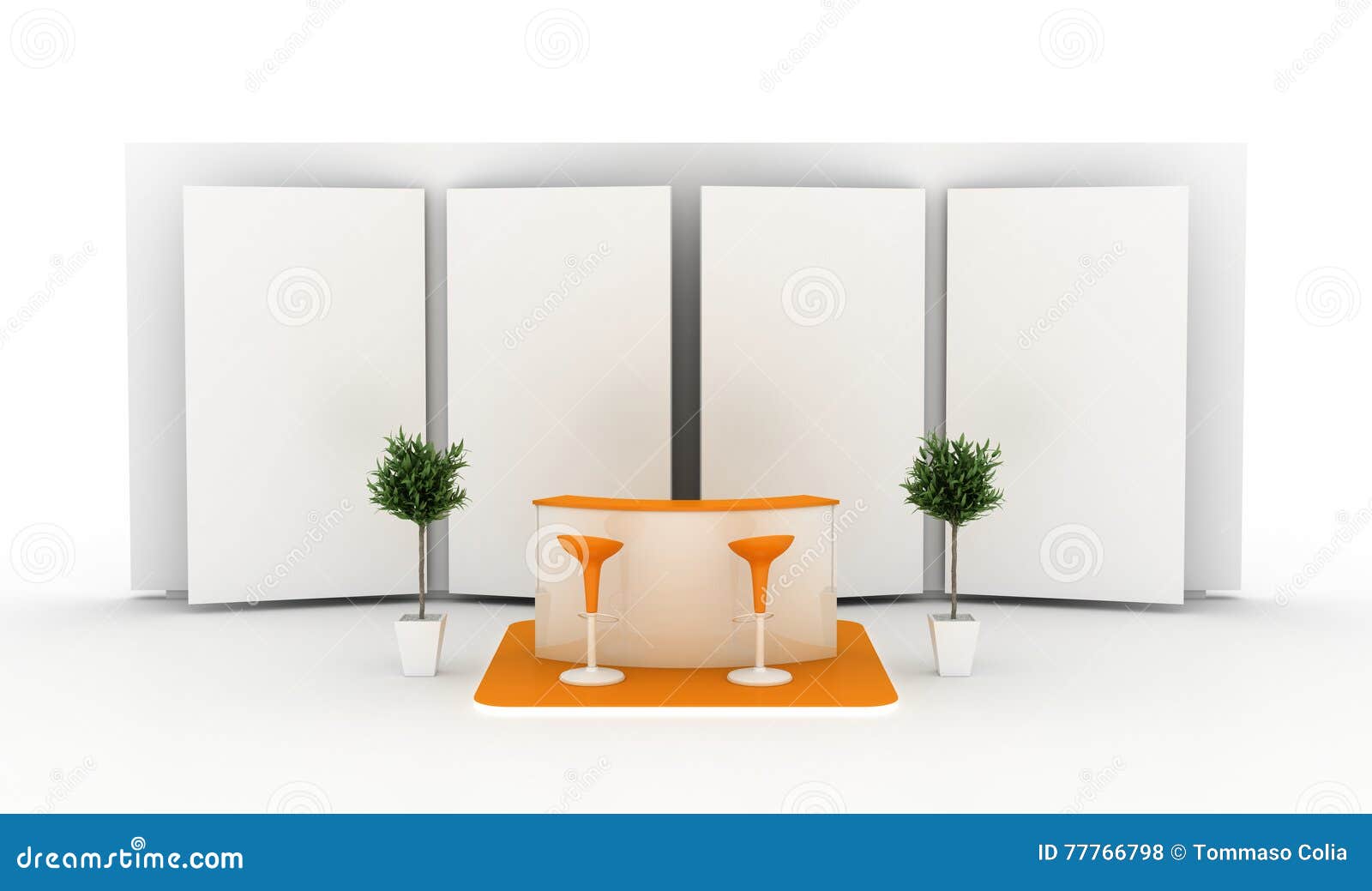Empty Exhibition Booth, Copy Space Illustration Stock Illustration ...