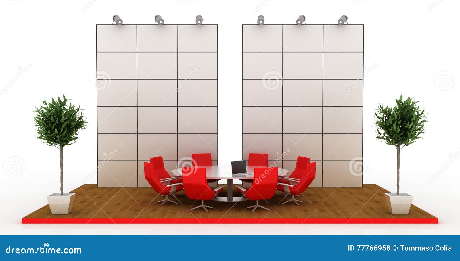 Empty Exhibition Booth, Copy Space Illustration Stock Illustration ...