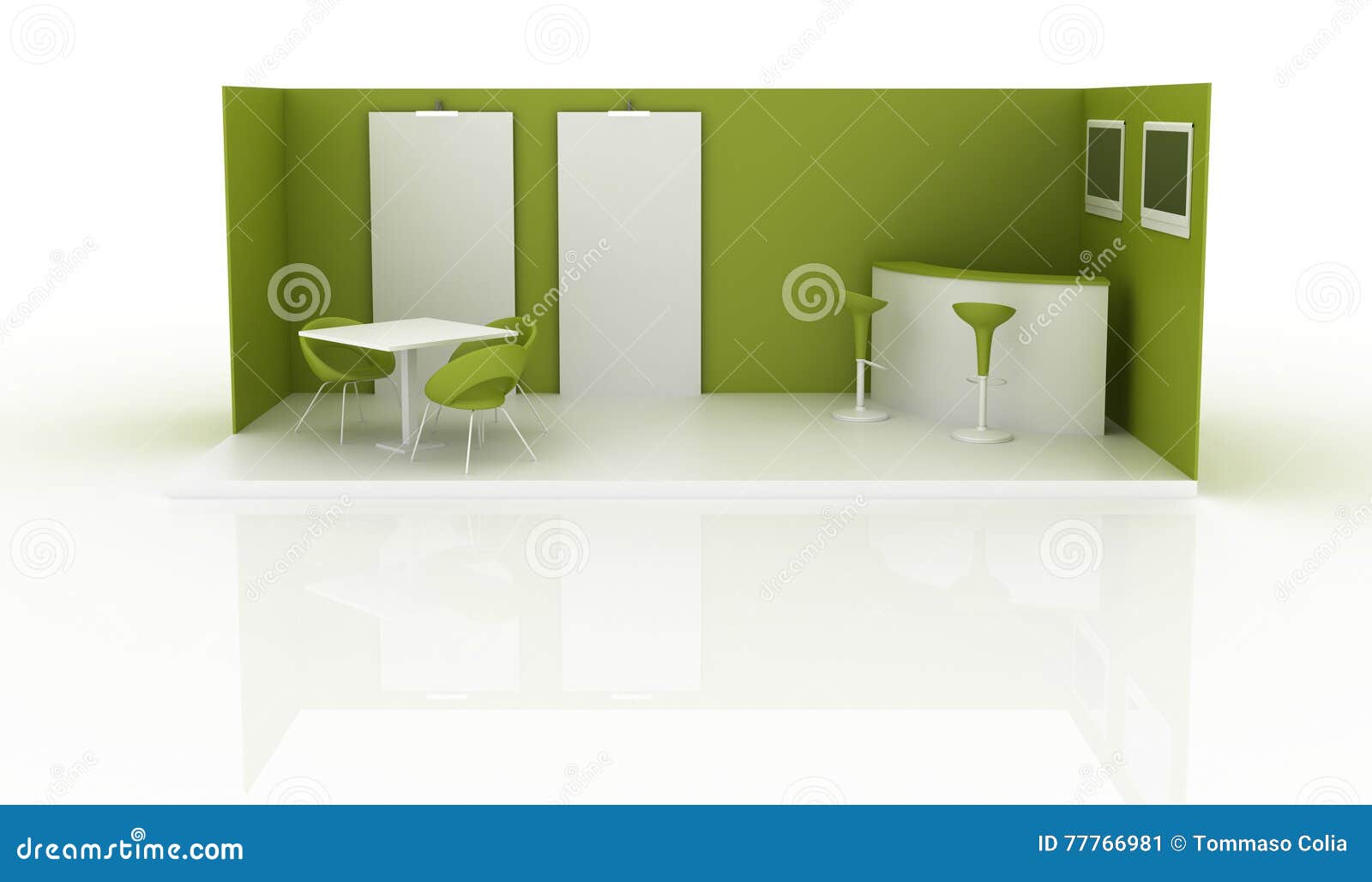Empty Exhibition Booth, Copy Space Illustration Stock Illustration ...