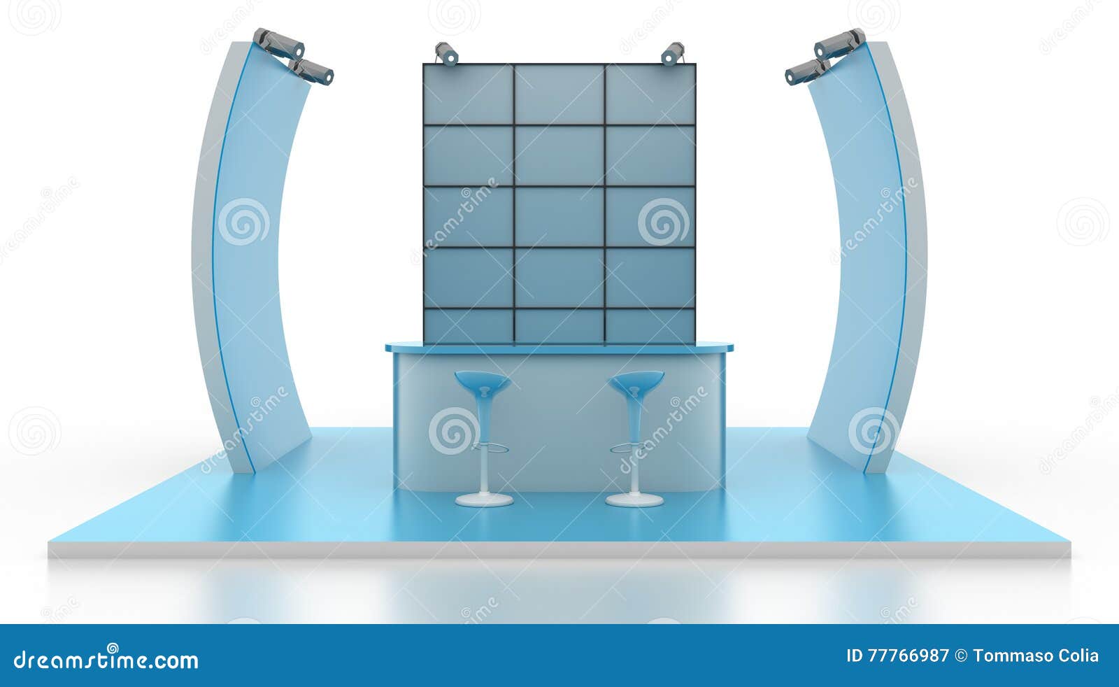 Empty Exhibition Booth, Copy Space Illustration Stock Illustration ...