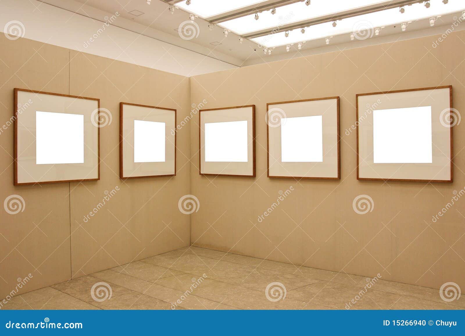 Empty exhibition frames stock photo. Image of inside - 15266940
