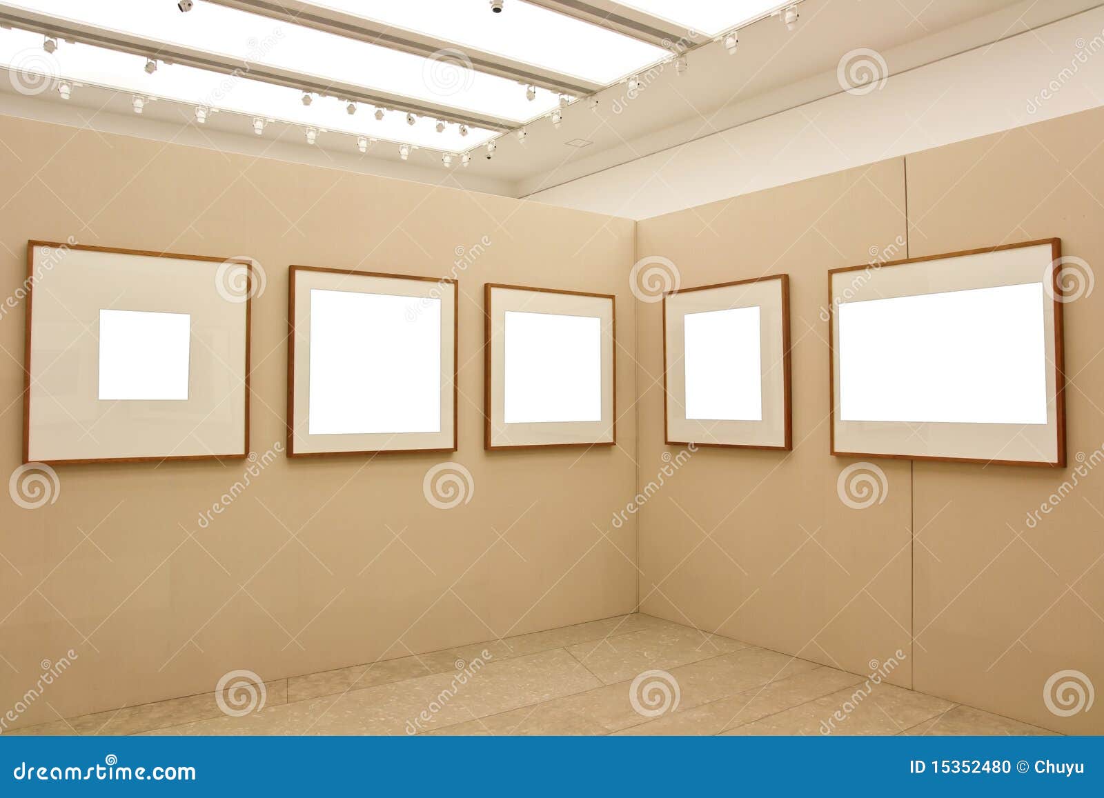 Empty exhibition frames stock photo. Image of culture - 15352480