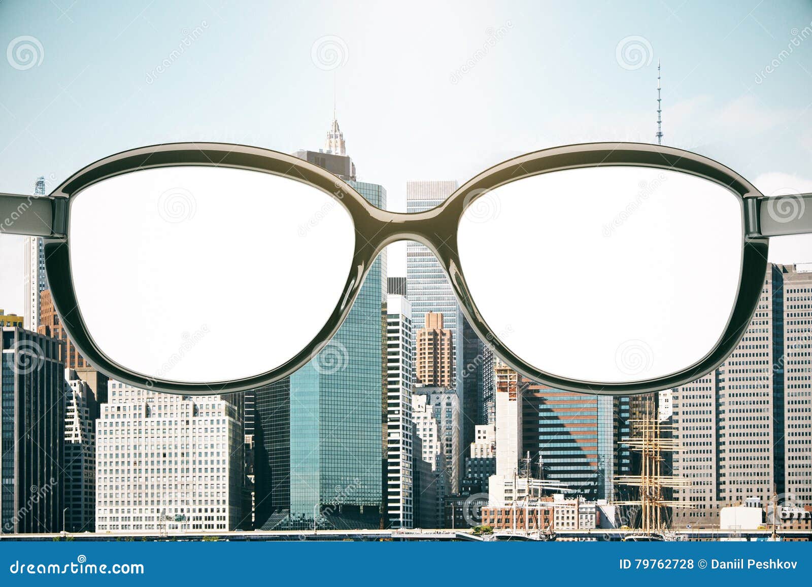Empty eyeglass lenses stock illustration. Illustration of glasses ...