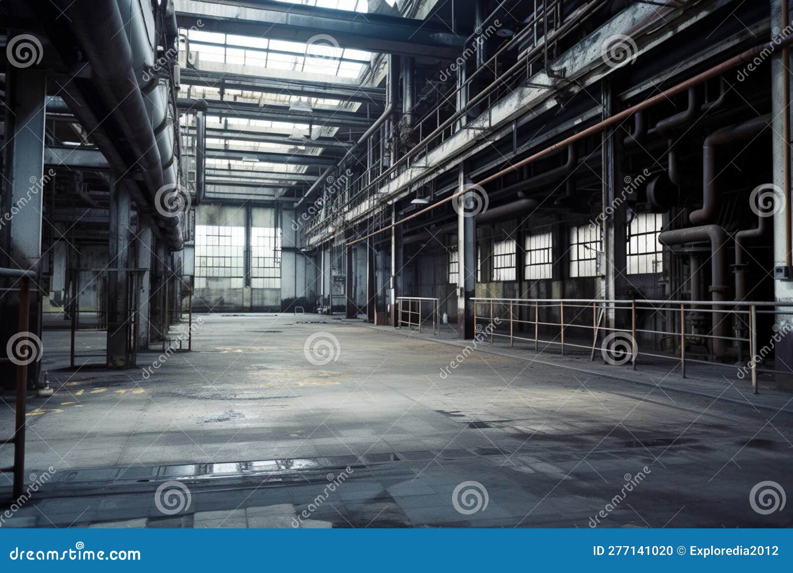 Empty Factory Floor stock illustration. Illustration of large - 277141020