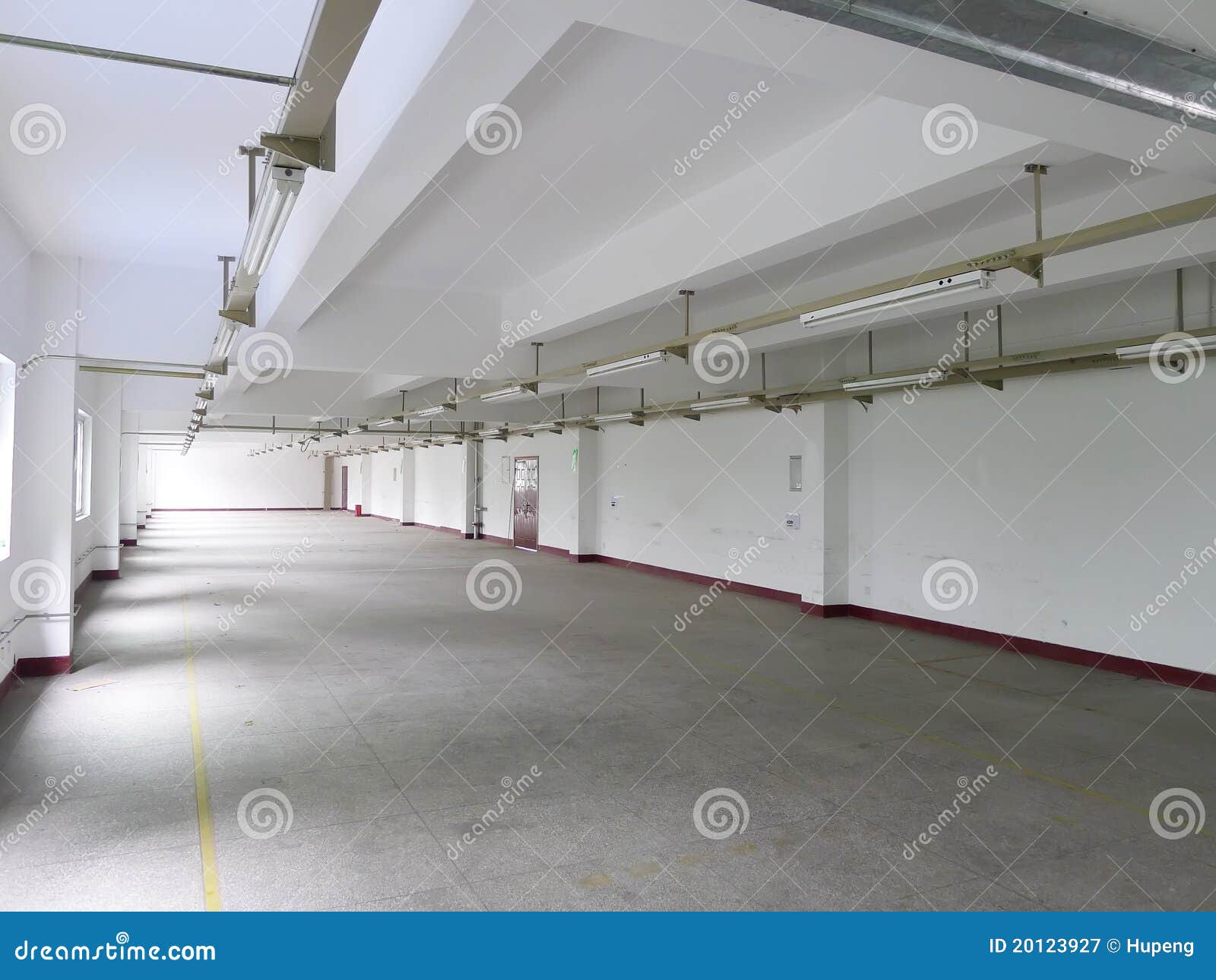 Empty factory interior stock image. Image of construction - 20123927