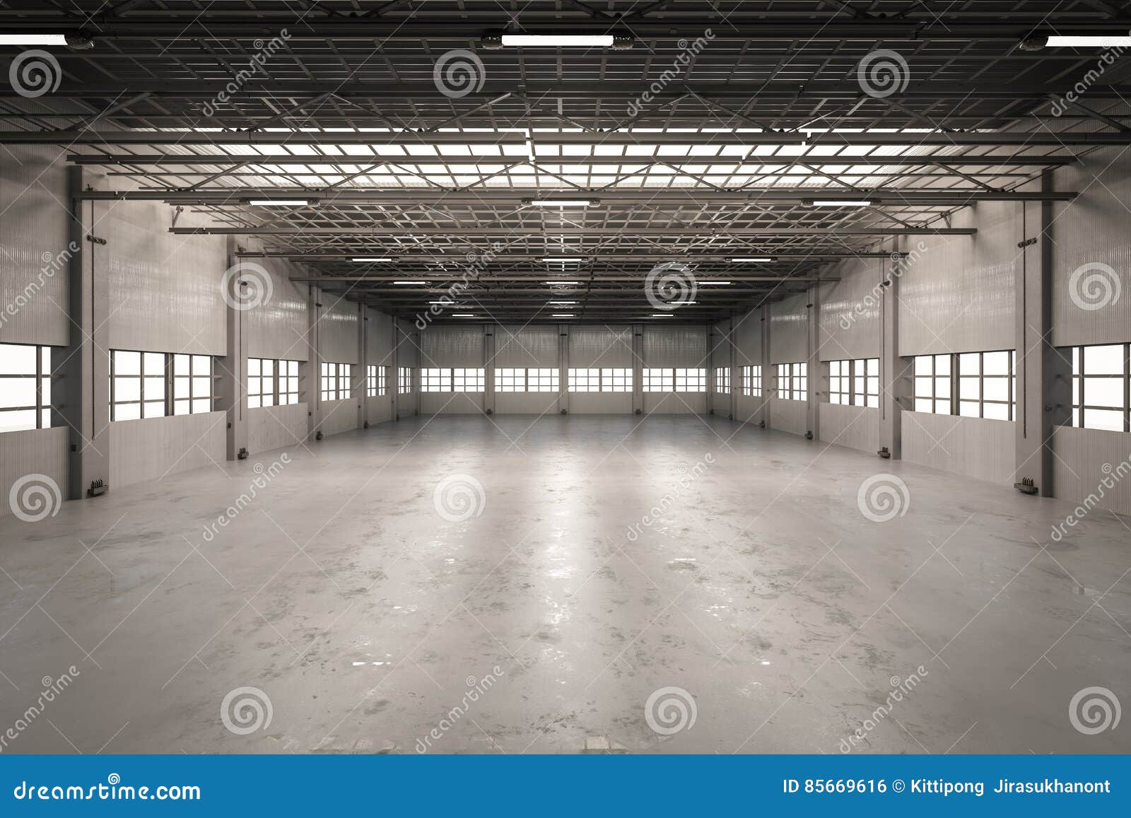 Empty factory interior stock photo. Image of interior - 85669616