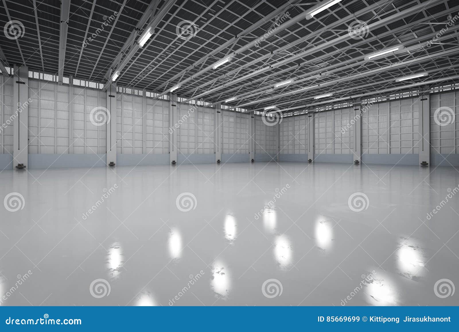 Empty factory interior stock image. Image of indoor, business - 85669699