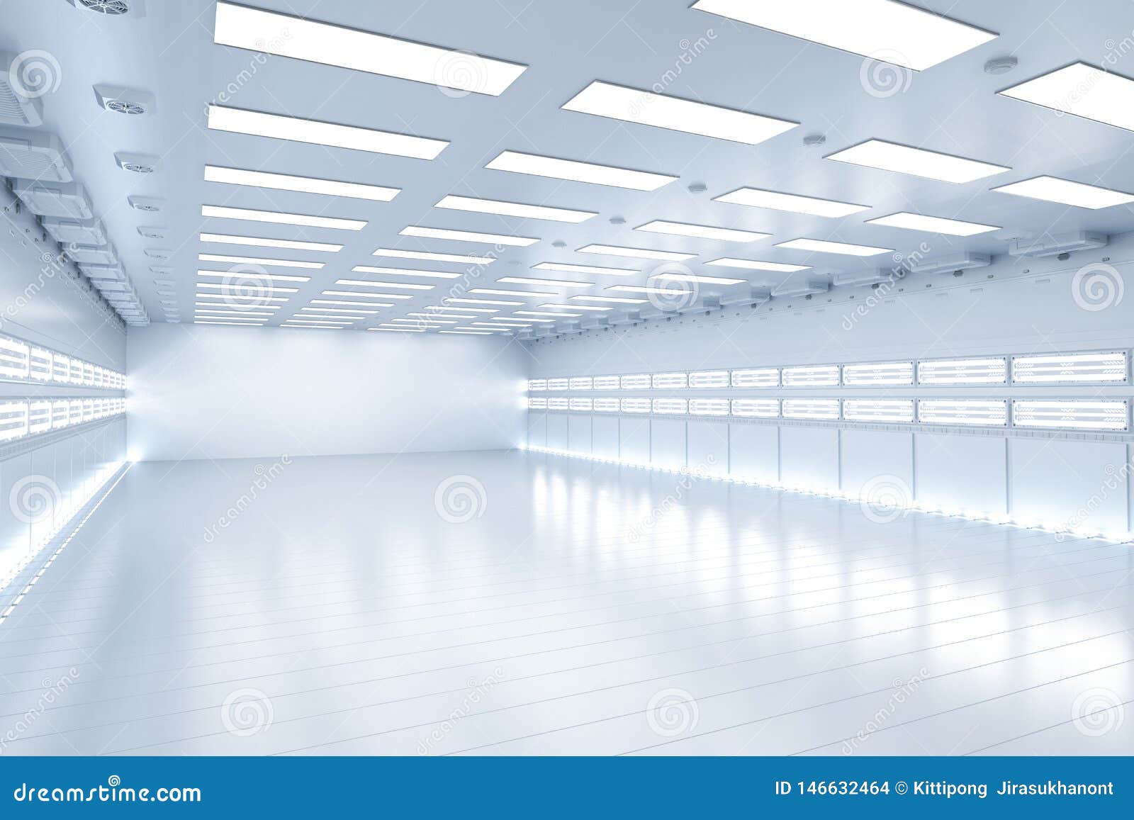 Empty factory interior stock illustration. Illustration of indoor ...
