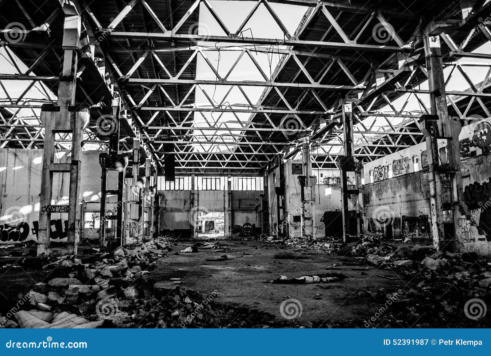 Empty factory stock image. Image of industrial, factory - 52391987