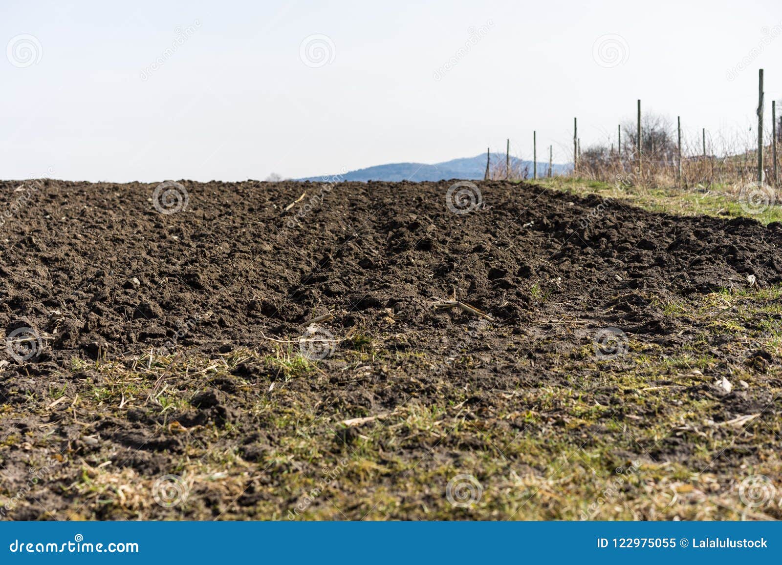 Empty Farming Soil, Brown Earth Close Up Stock Image - Image of harvest ...