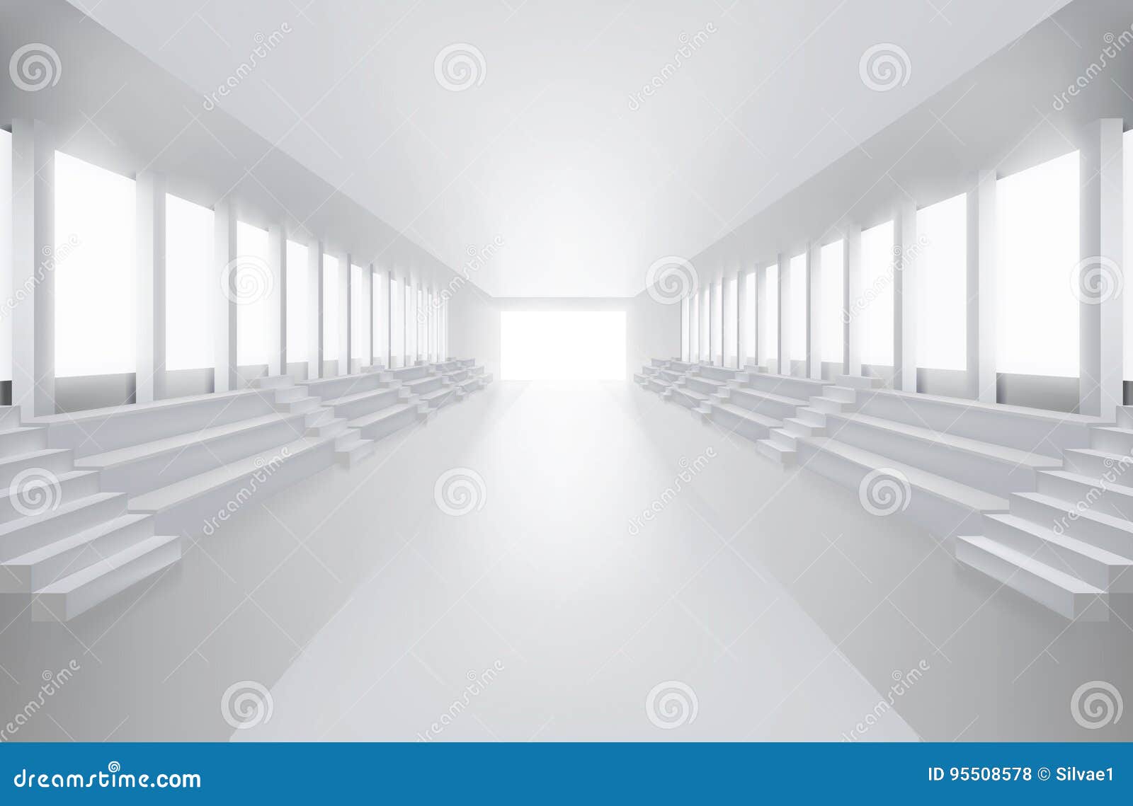 Empty Fashion Runway. Vector Illustration. Stock Vector - Illustration ...