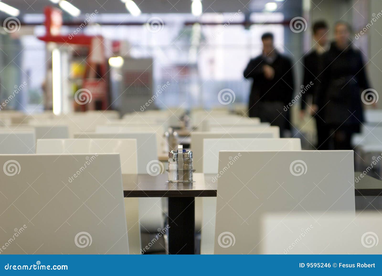 Empty Fast Food Cafe Interior Stock Photo - Image of counter, business ...