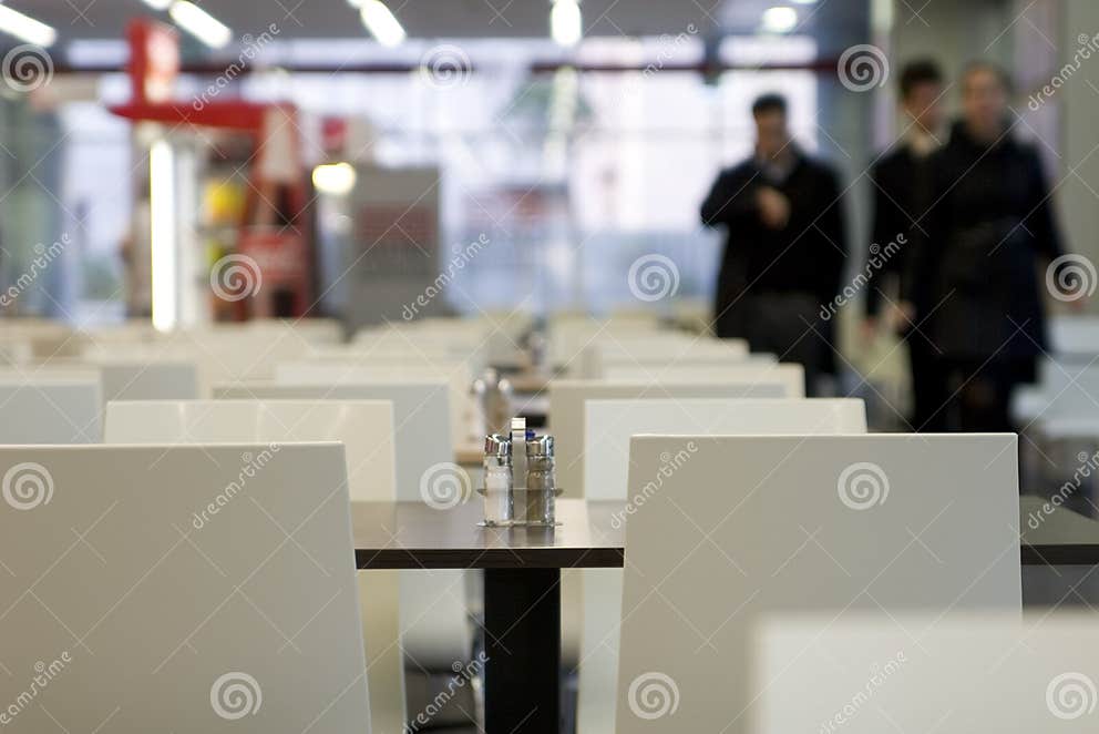 Empty Fast Food Cafe Interior Stock Photo - Image of counter, business ...