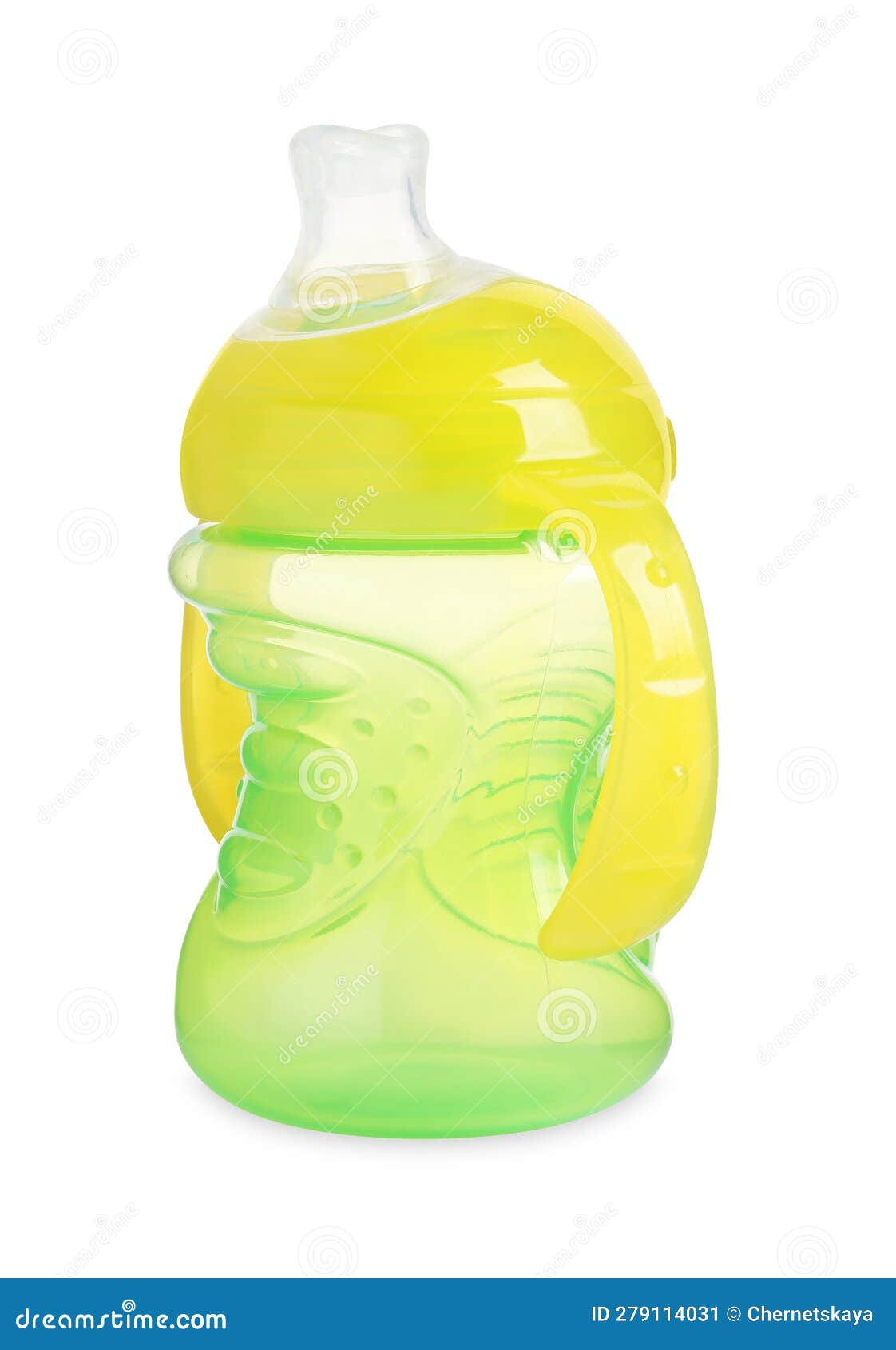 Empty Feeding Bottle for Baby Milk Isolated on White Stock Image ...