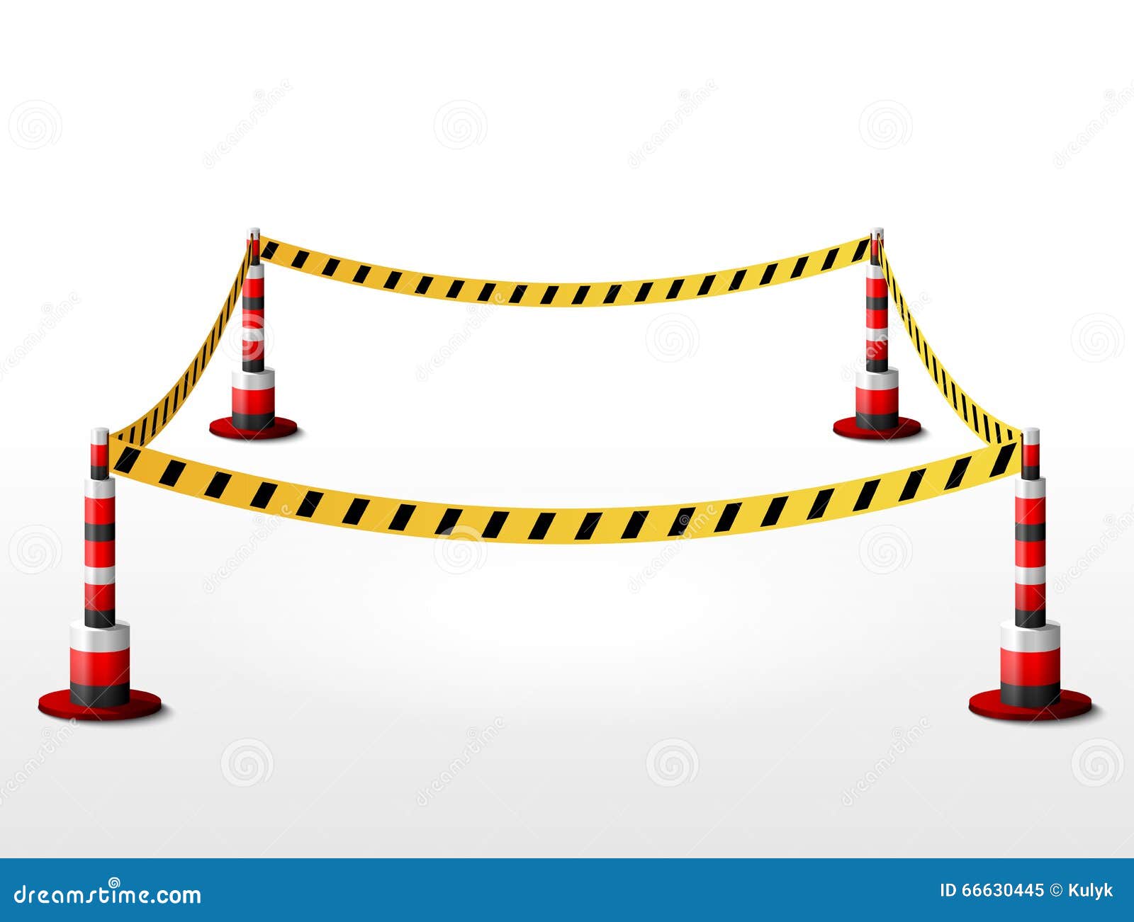 Empty Fenced Restricted Area Cartoon Vector | CartoonDealer.com #39528389