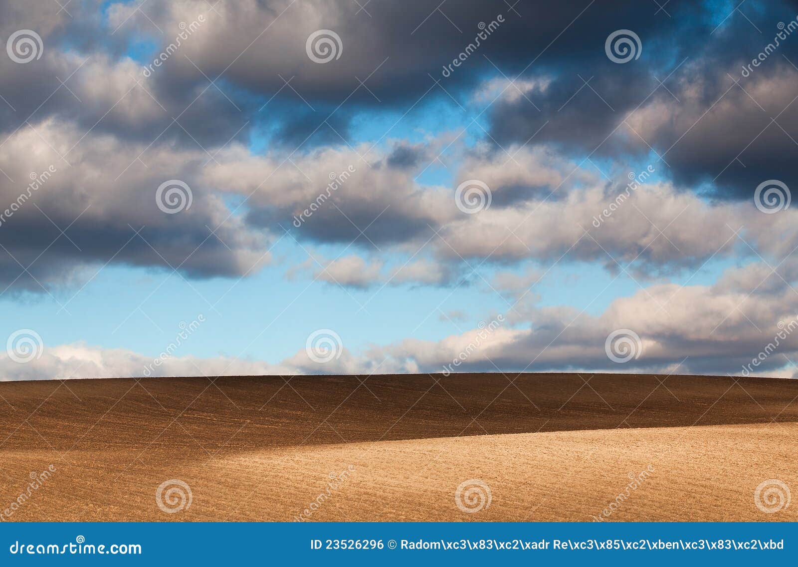 The empty field stock photo. Image of clouds, growth - 23526296