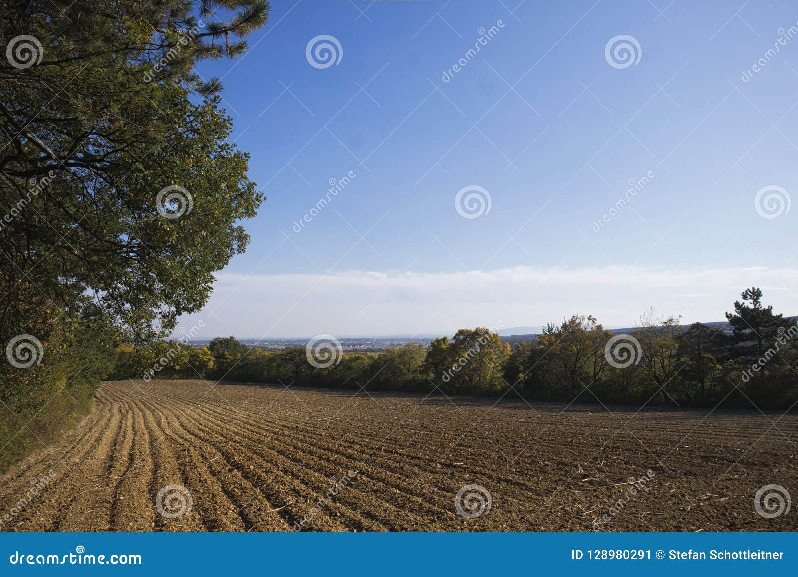 An Empty Field in Autumn is Ready for Summer Stock Image - Image of ...