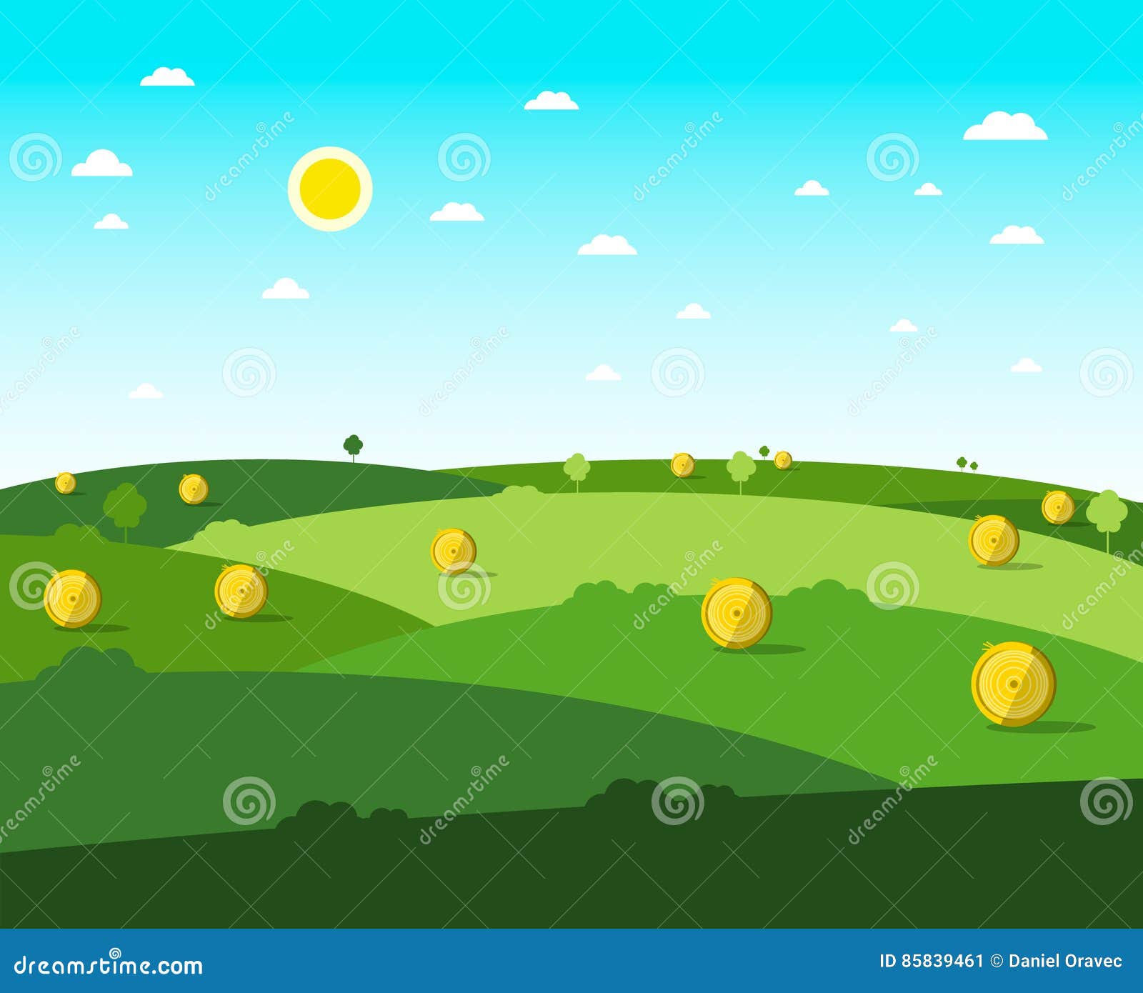Empty Field. Vector Flat Design Meadow Stock Vector - Illustration of ... Empty Field. Vector Flat Design Meadow Stock Vector - Illustration of ...