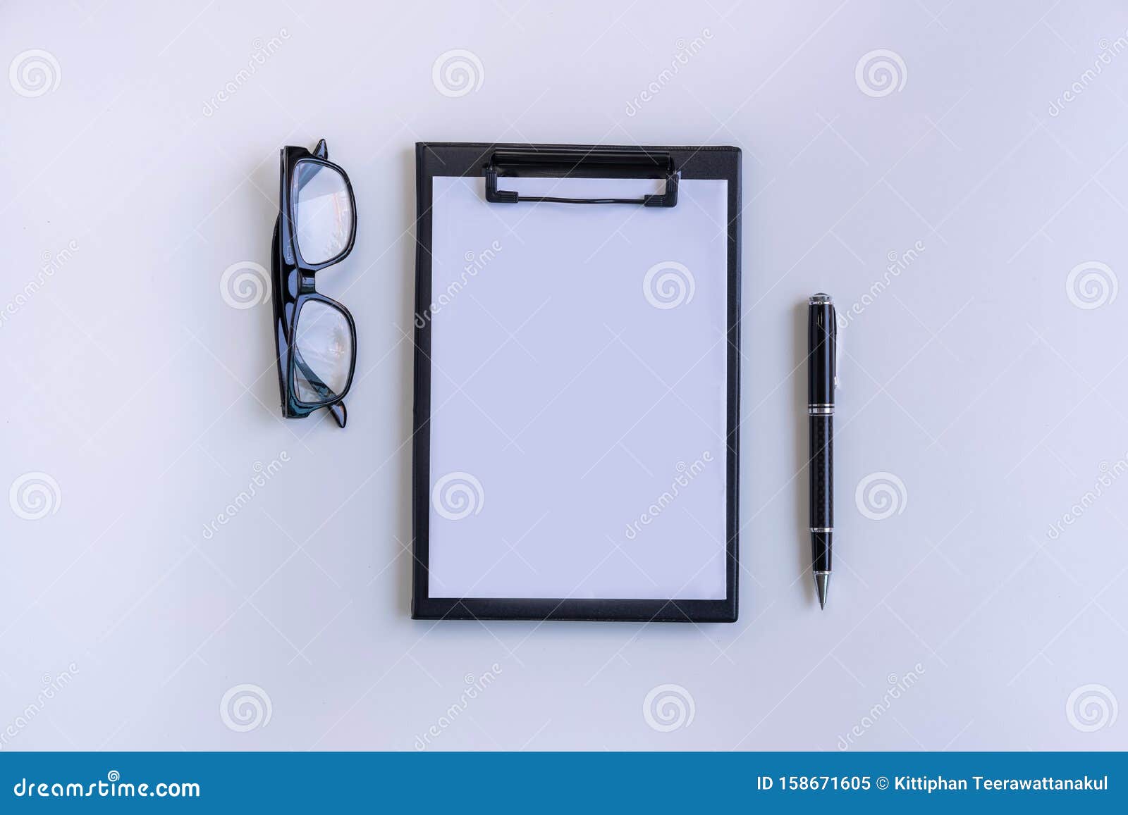 Empty File Folder on Business Desk Office Stock Image - Image of note ...