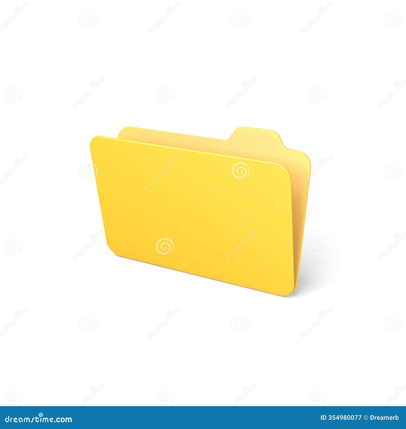 Empty File Folder Icon Isolated on White Background. Stock Illustration ...