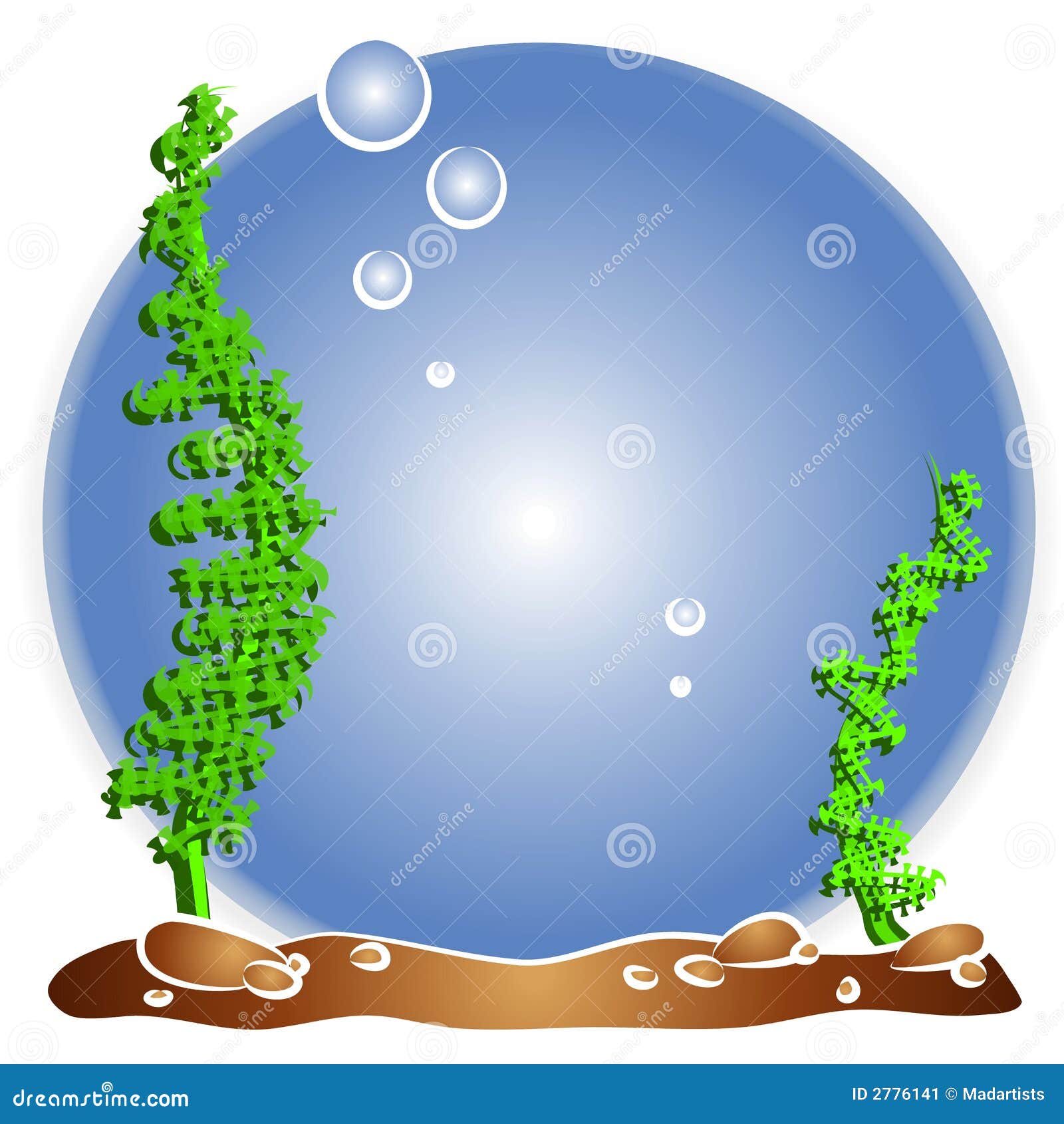 Empty Fishbowl Fish Aquarium Stock Illustration - Illustration of ...