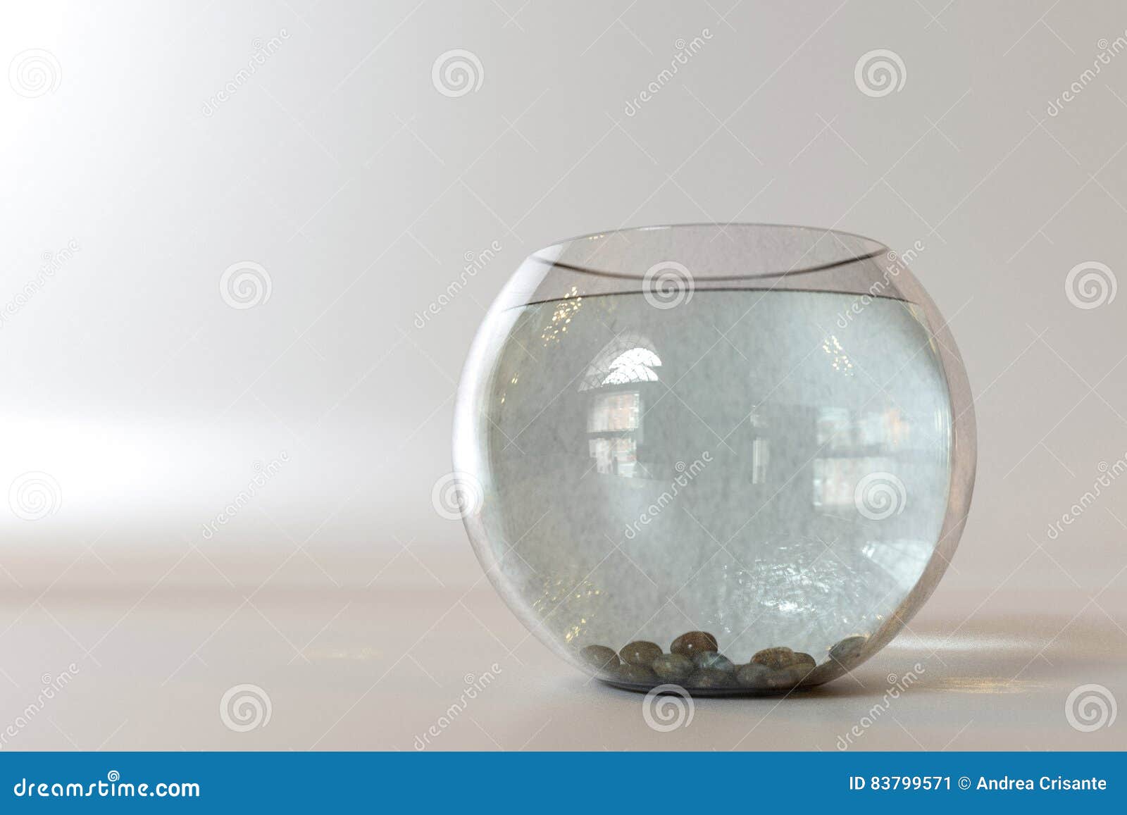 Empty Fishbowl Isolated on White Stock Illustration - Illustration of ...