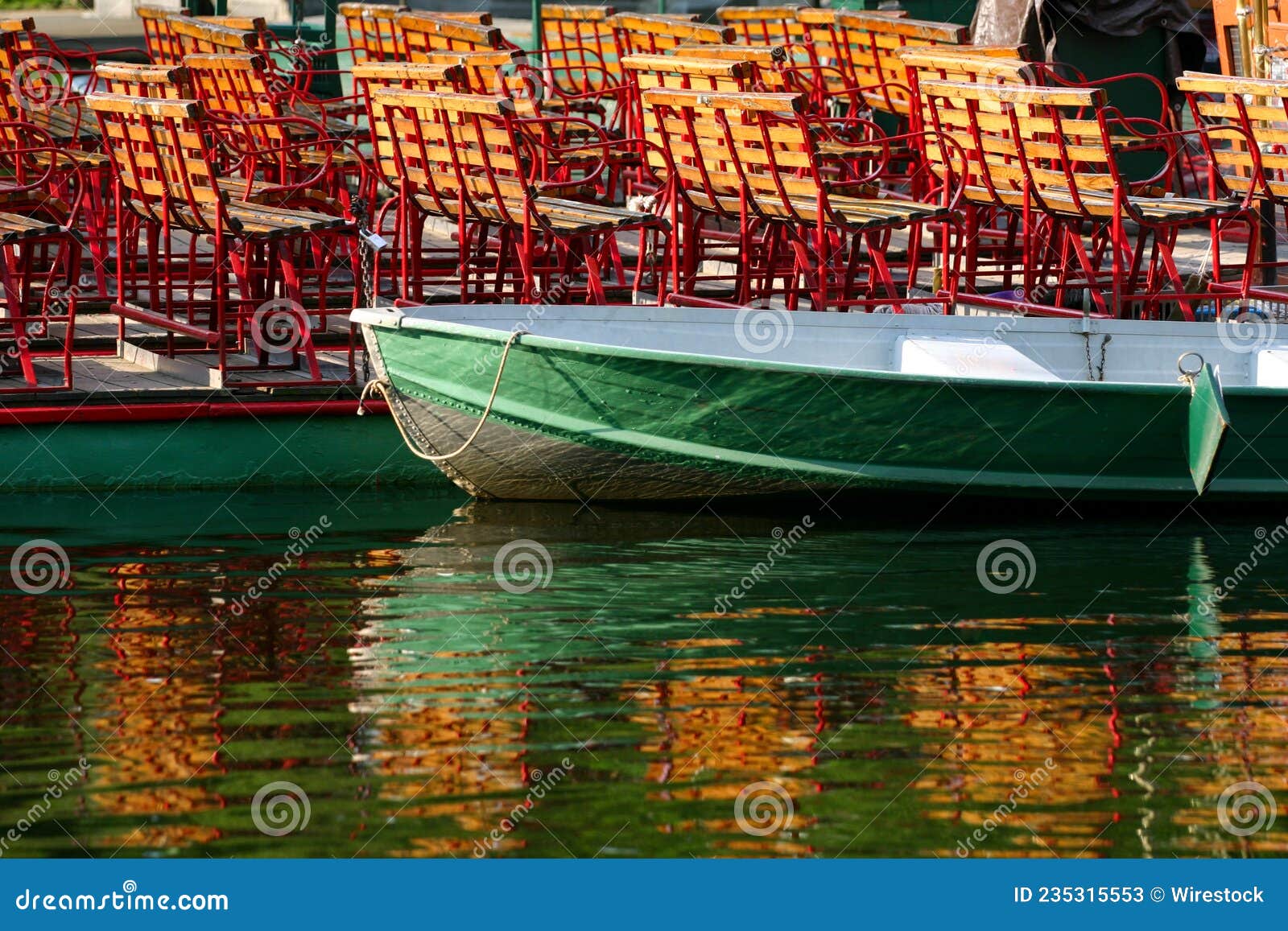 Empty Fishing Boat on the River Stock Image - Image of harbor, empty ...