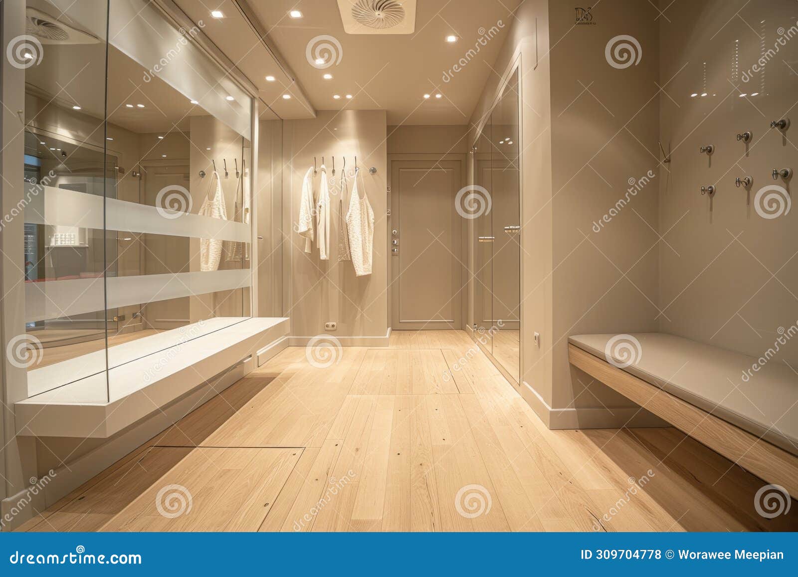 Empty Fitting Room in a Clothing Store. Generative AI Stock Photo ...