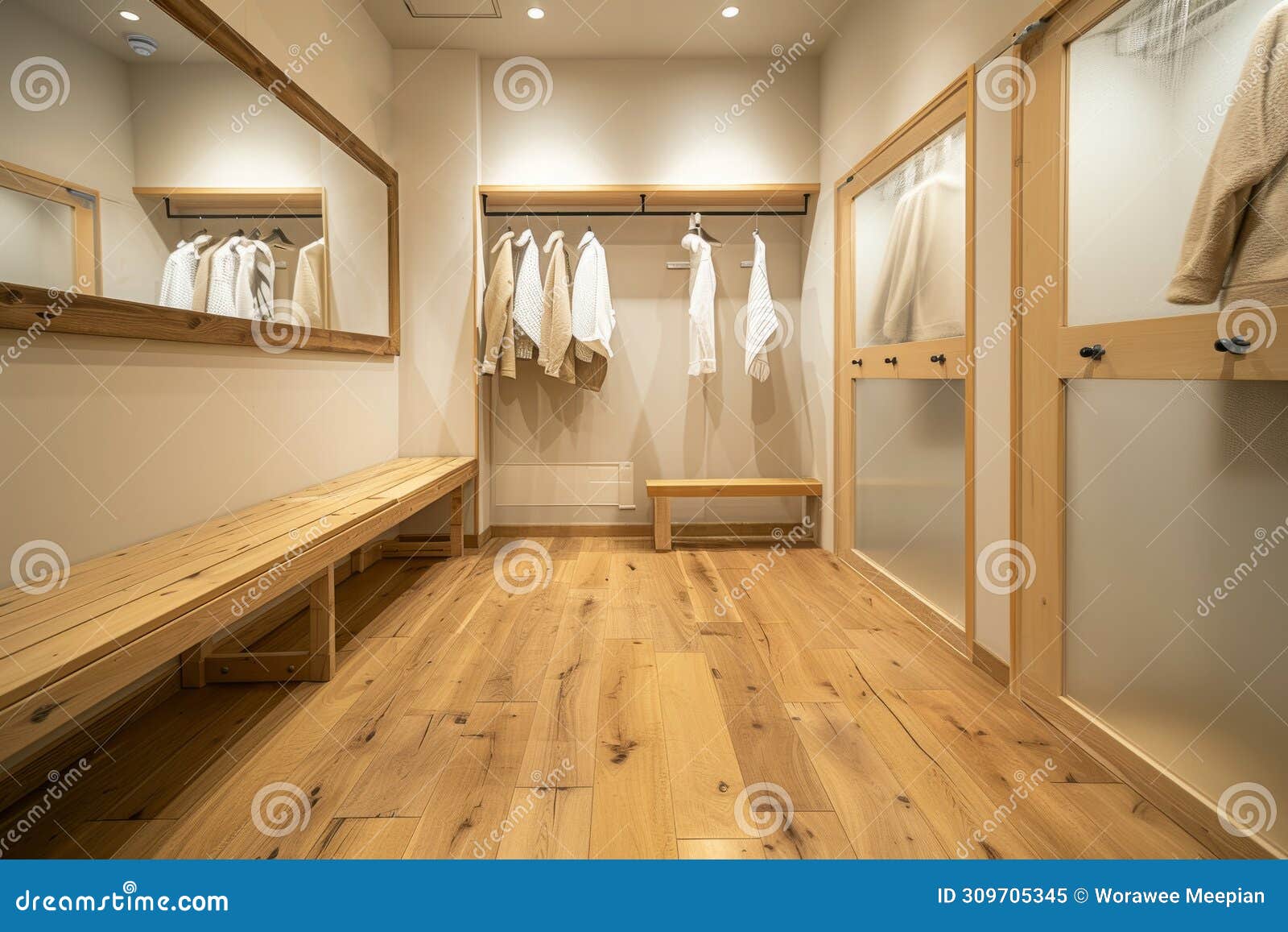 Empty Fitting Room in a Clothing Store. Generative AI Stock Image ...