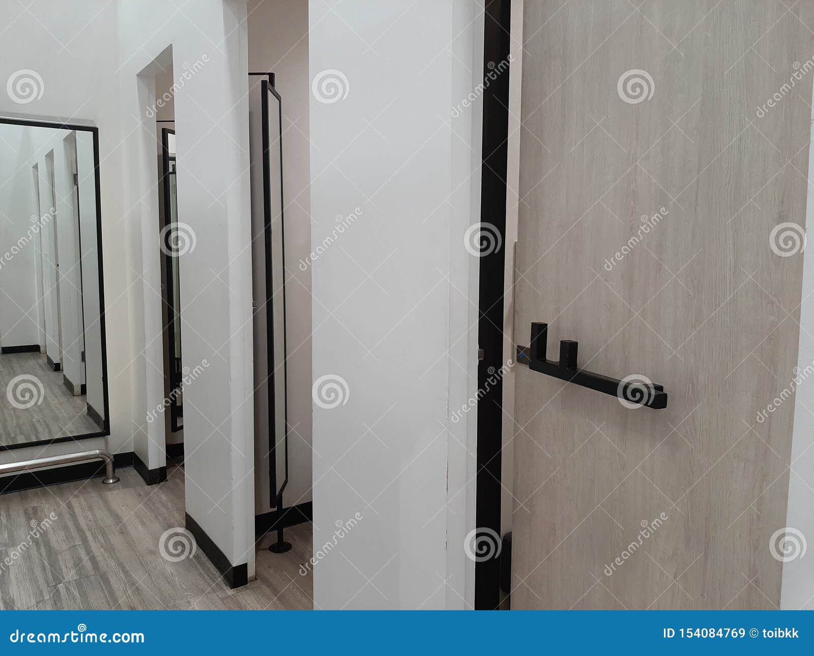 Empty Fitting Rooms at Mall, Interior Design Stock Image - Image of ...