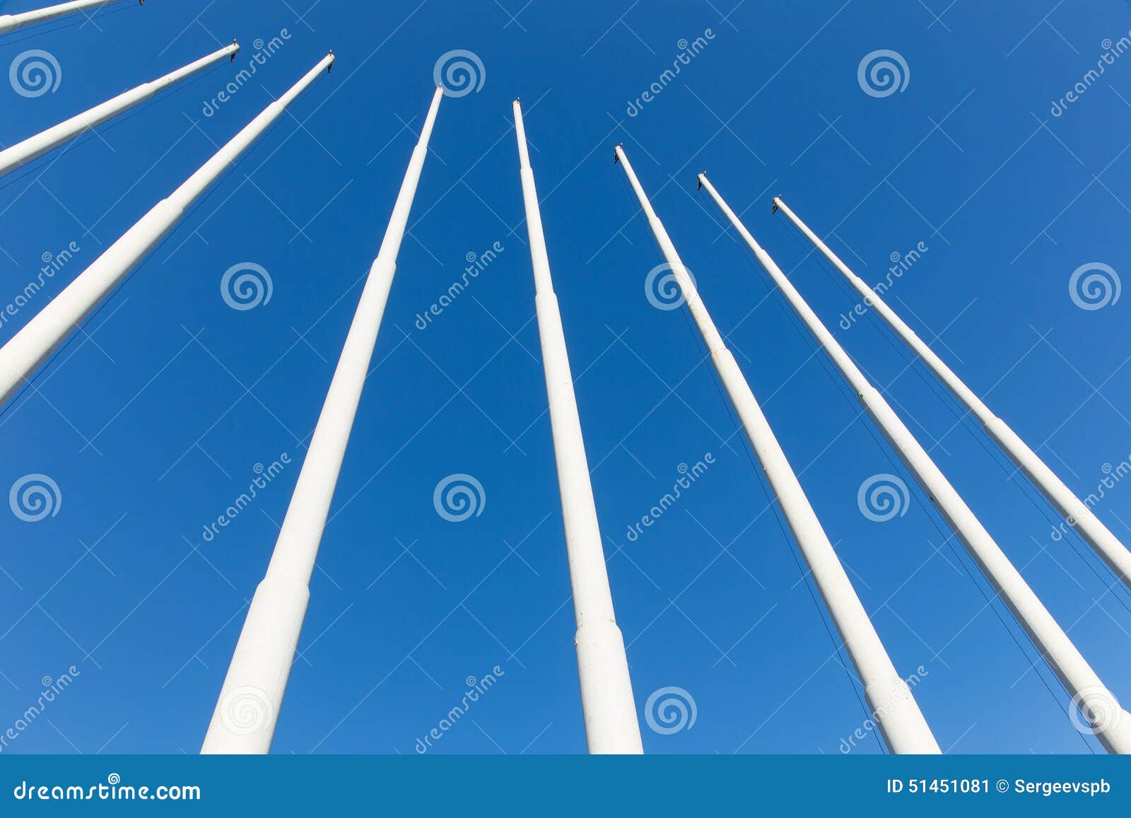 Empty flagpoles stock image. Image of pole, empty, vacant - 51451081