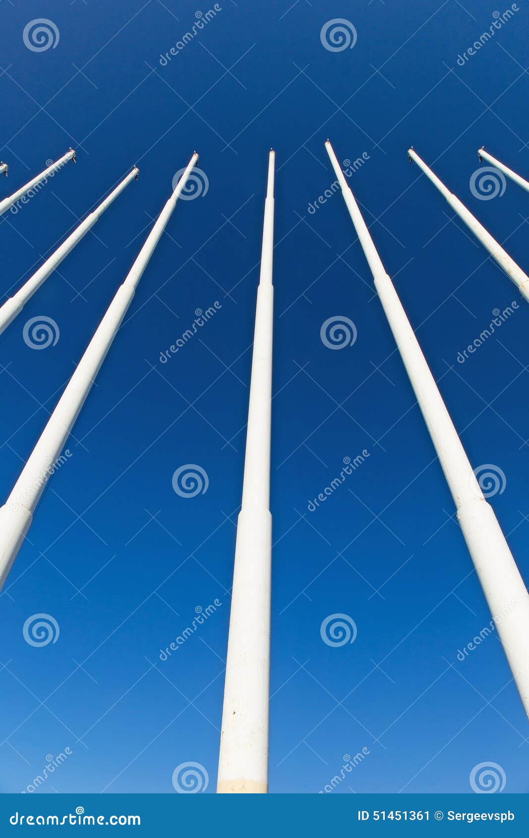 Empty flagpoles stock image. Image of flagless, series - 51451361